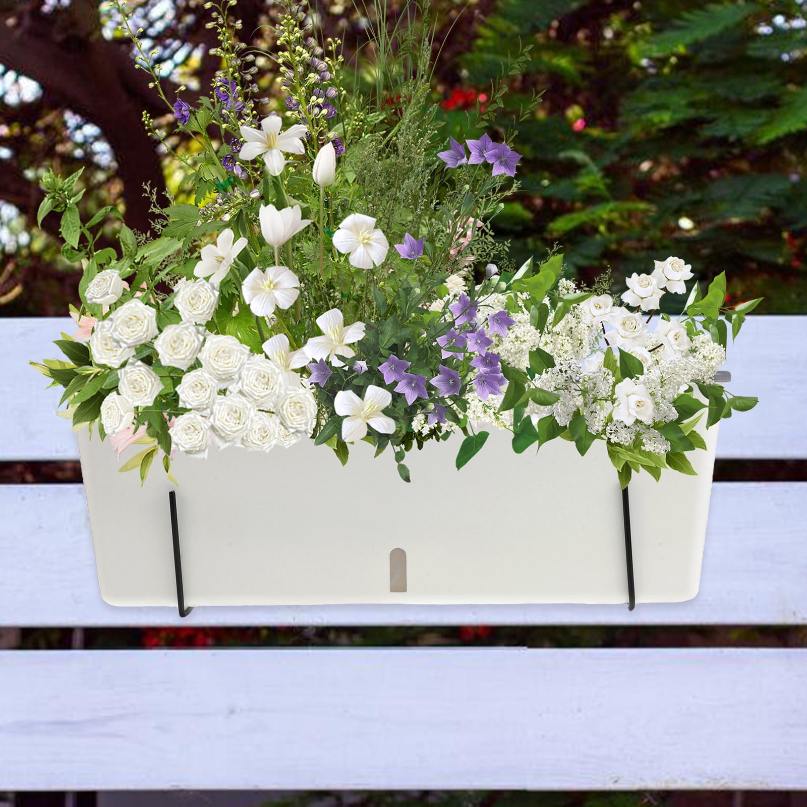 WHAMVOX 1 Set Rectangular Window Planter Box Plastic Plant Container ...