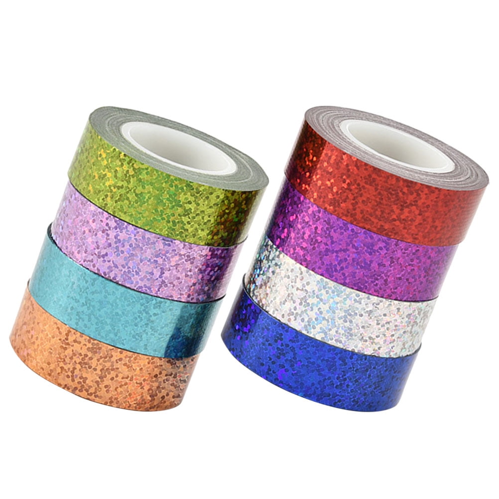 WHAMVOX 1 Set Reflective Glitter Tape Roll Decorative Tape for Craft ...