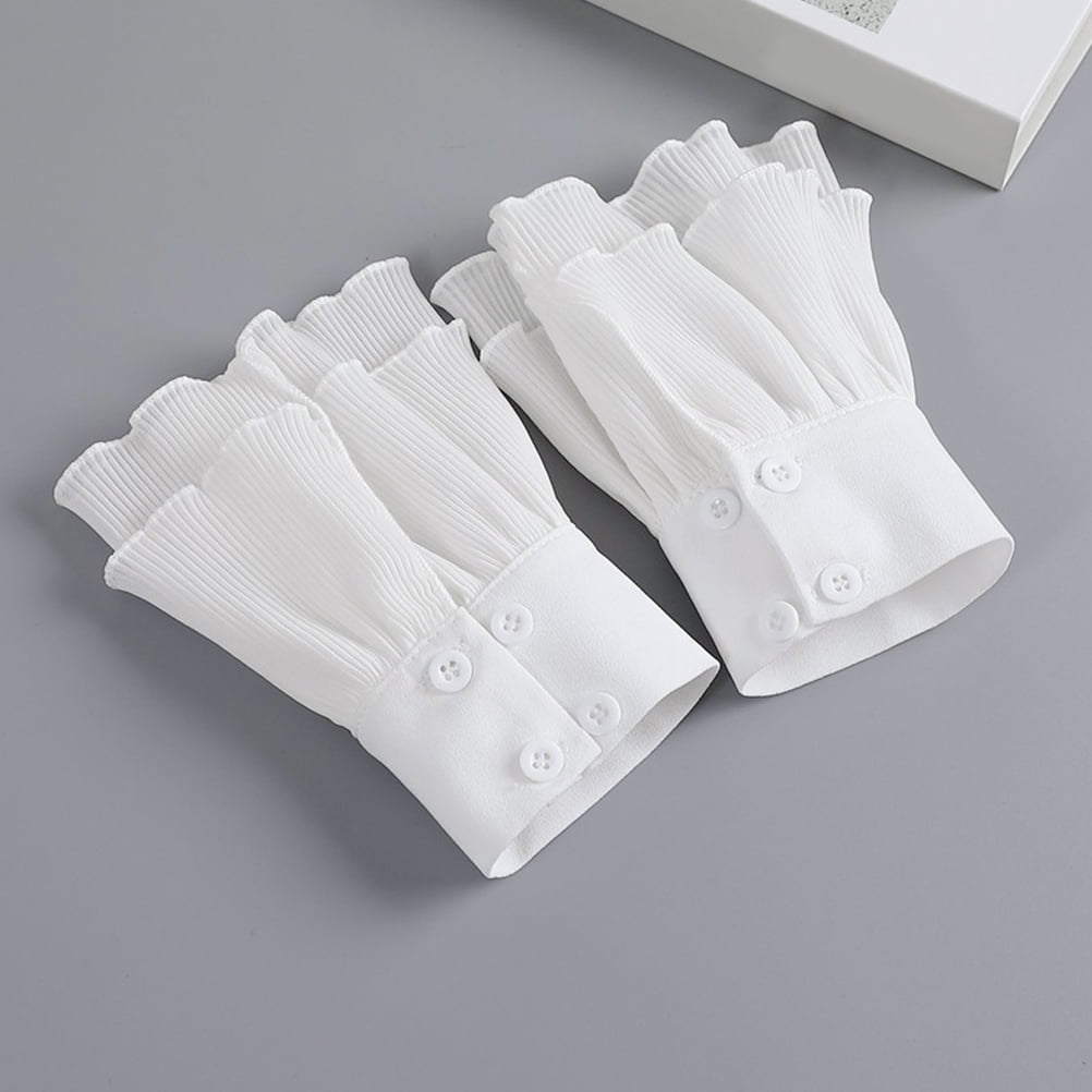 WHAMVOX 1 Set Ruffle Neck Collar And Wrist Ruffle Cuffs Costume ...