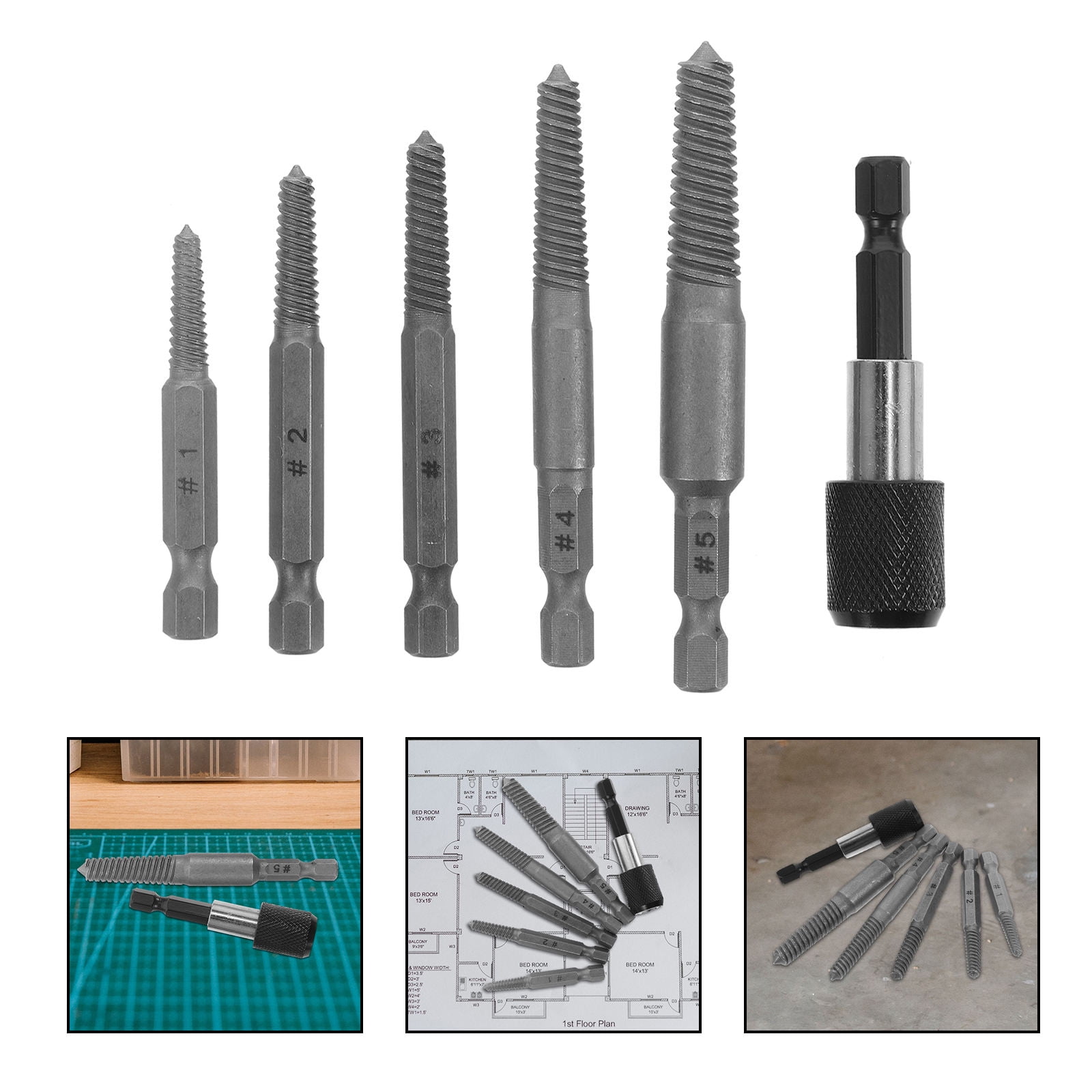 WHAMVOX 1 Set Screw Extractors Water Bolt Extractor Kit Broken Bolt ...