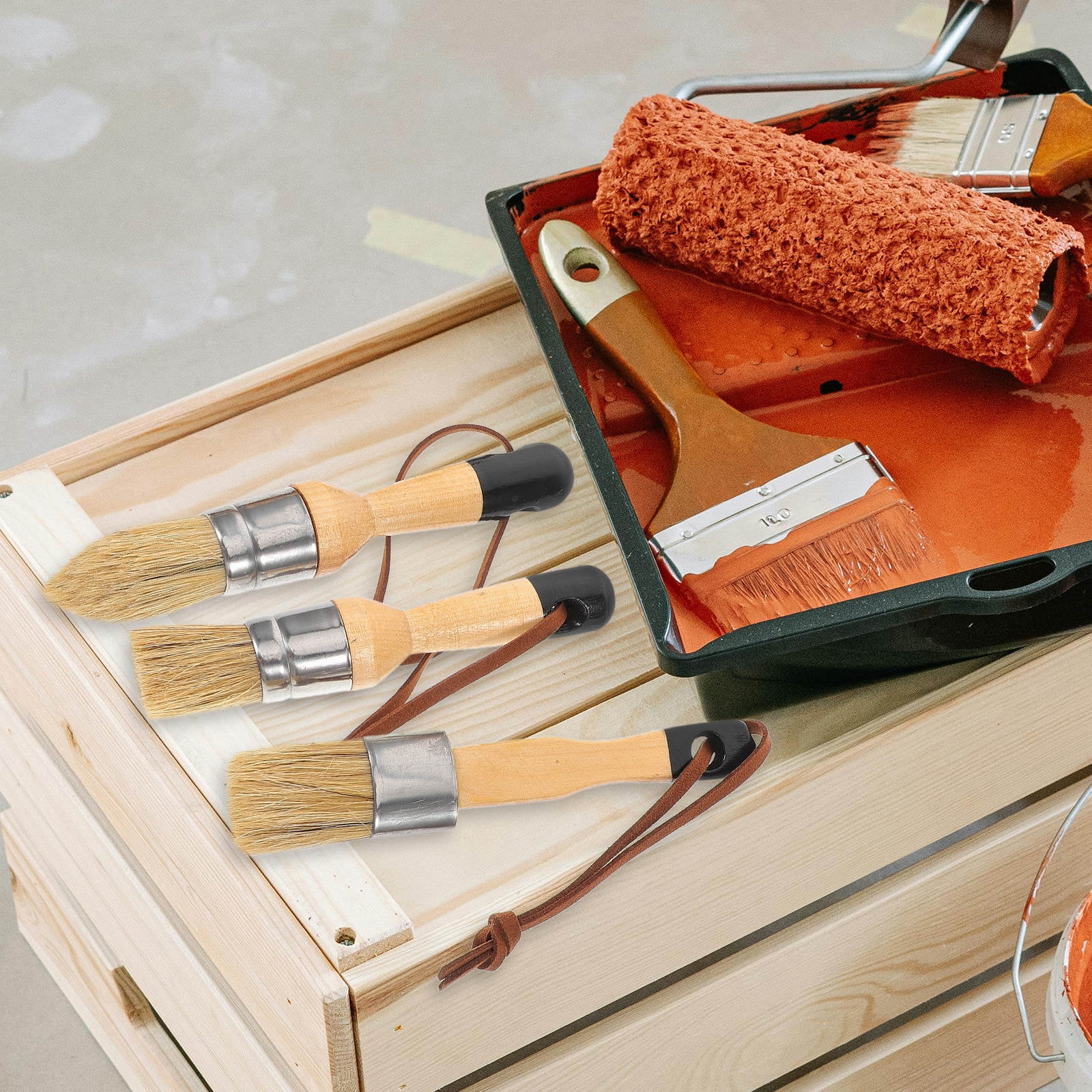 WHAMVOX 1 Set Small Decorating Paint Brushes for Homeowners 16.00X3 ...