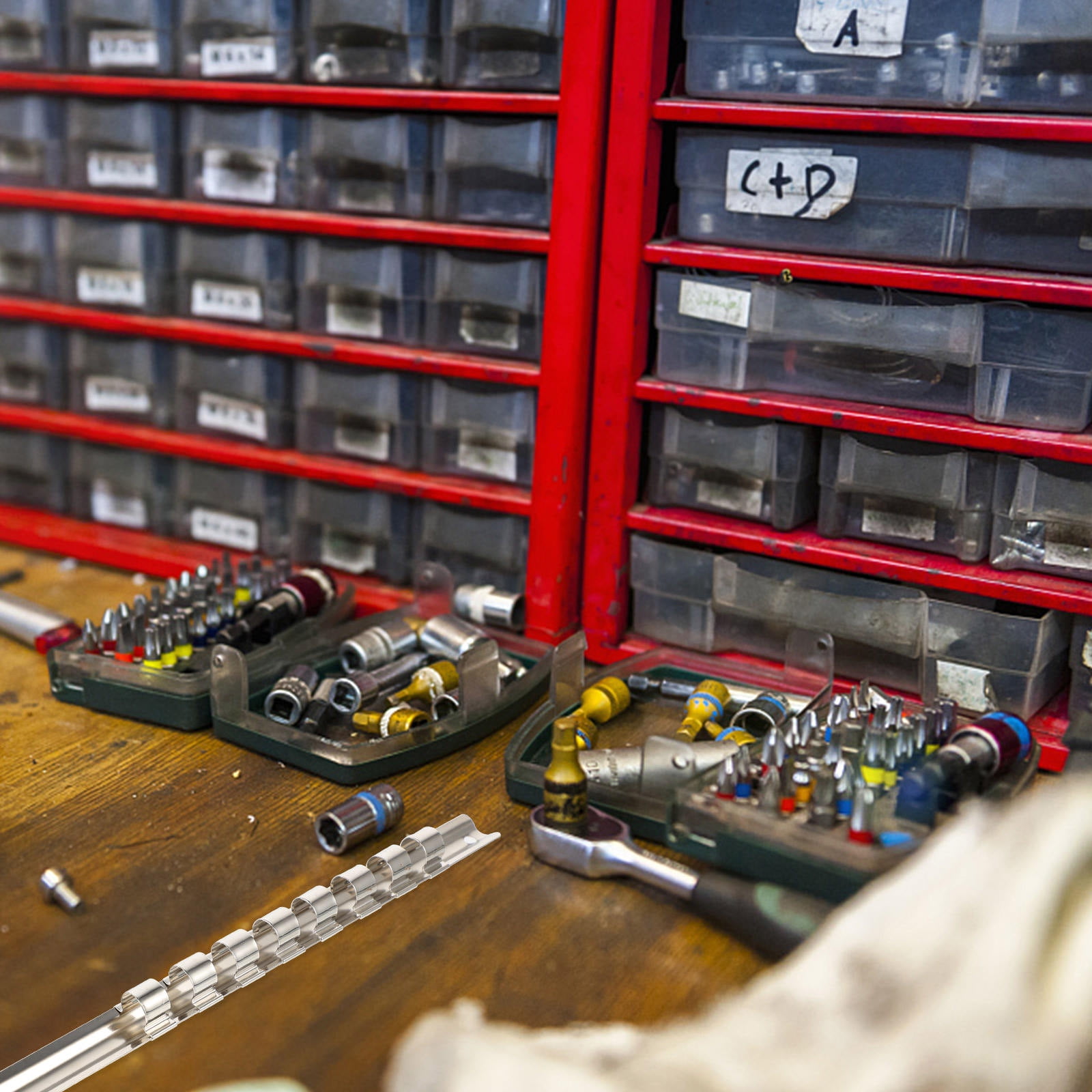 WHAMVOX 1 Set Socket Organizer Metal Socket Container Socket Organizer ...