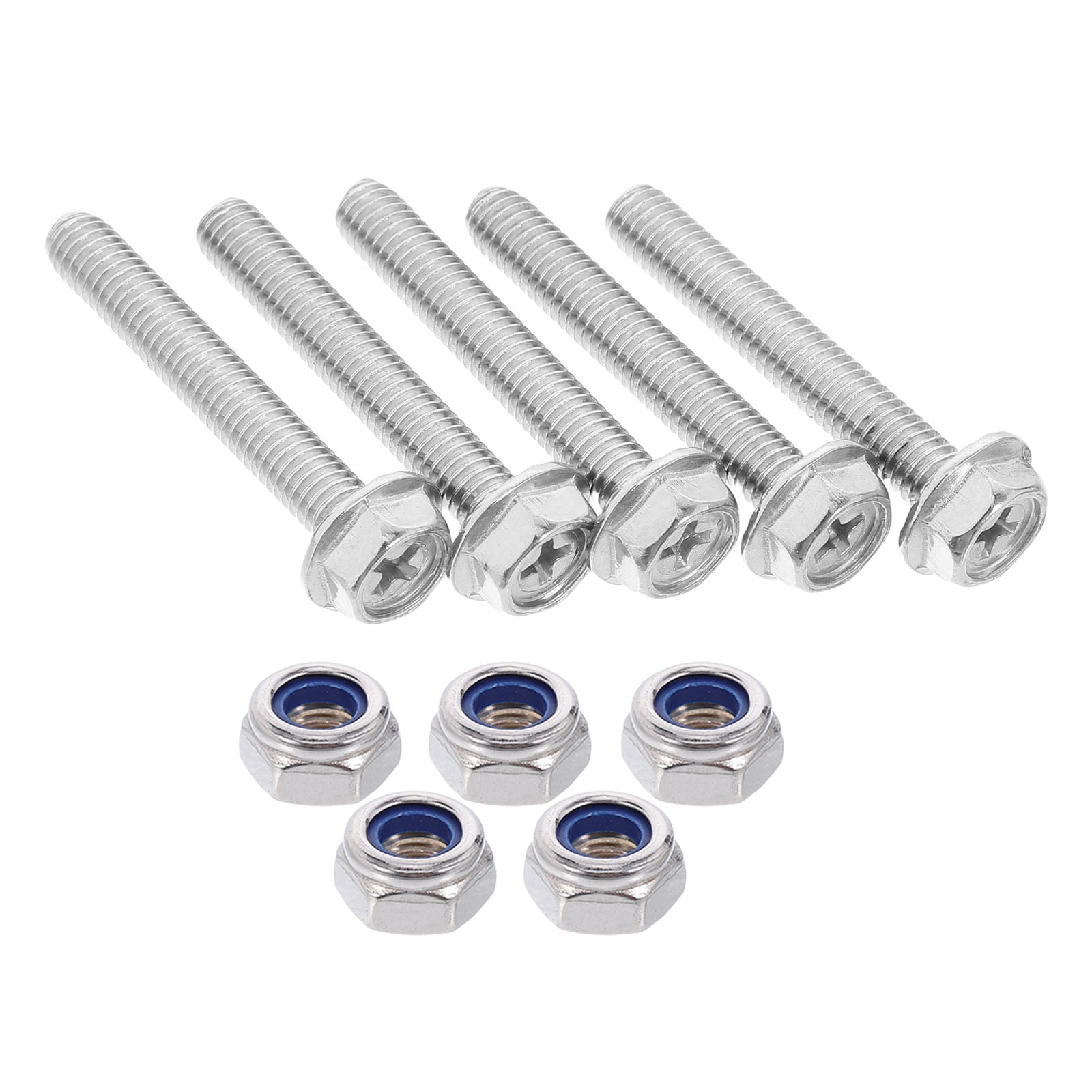 WHAMVOX 1 Set Stainless Steel Hexagon Flange Bolts and Nuts Collection ...
