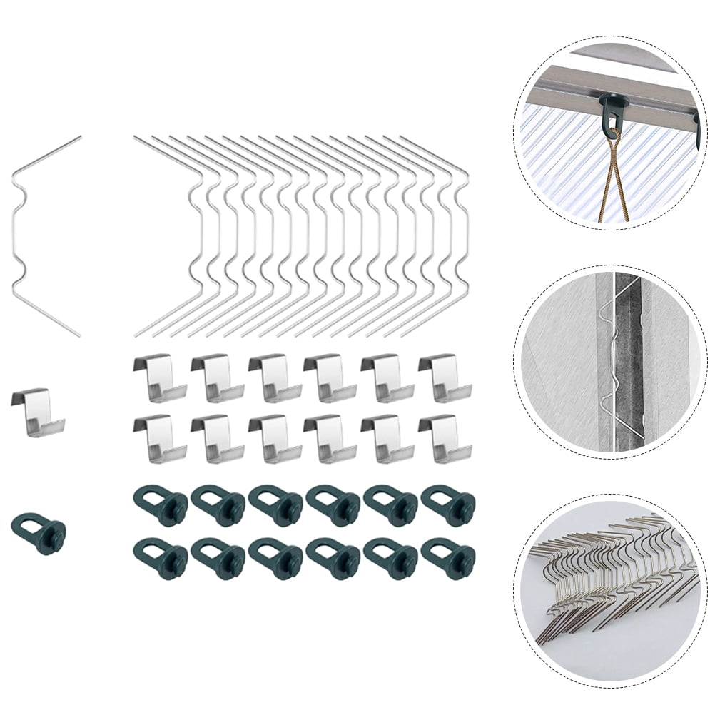 WHAMVOX 1 Set Stainless Steel W-type Clips Greenhouse Fixing Clip ...