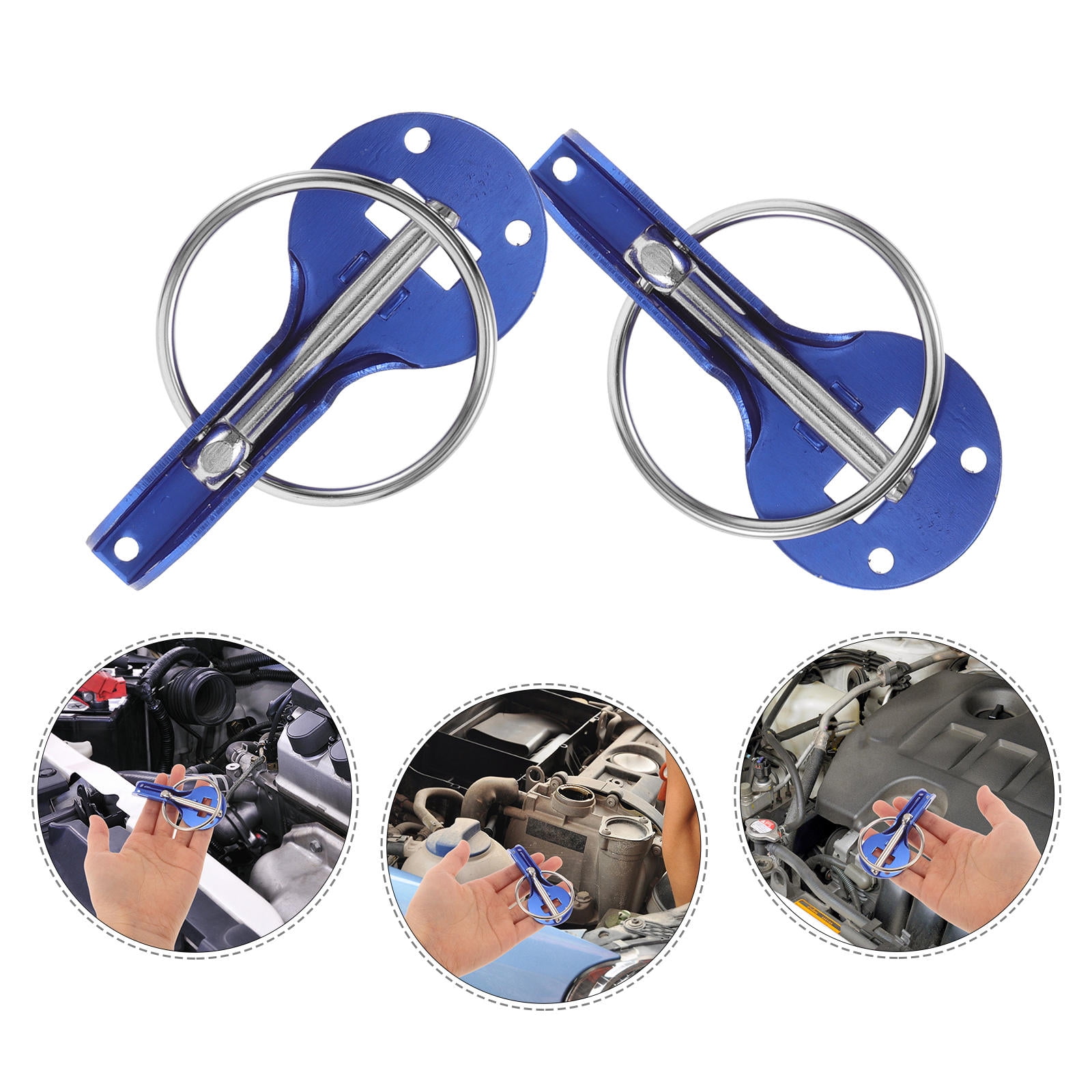 WHAMVOX 1 Set Universal Hood Pins Kit For Car Stainless Steel Catch Pin ...