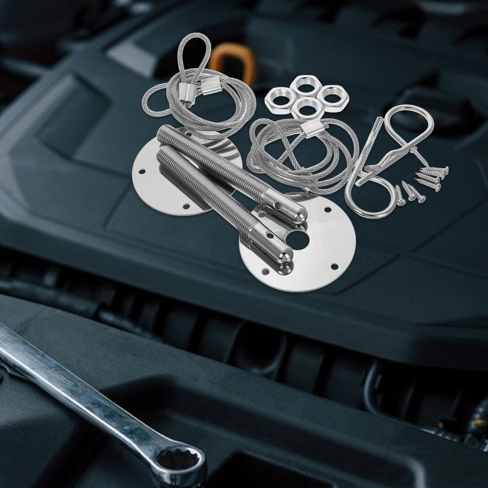 WHAMVOX 1 Set Universal Racing Hood Pin Kit Car Hood Pins Kit Locking ...