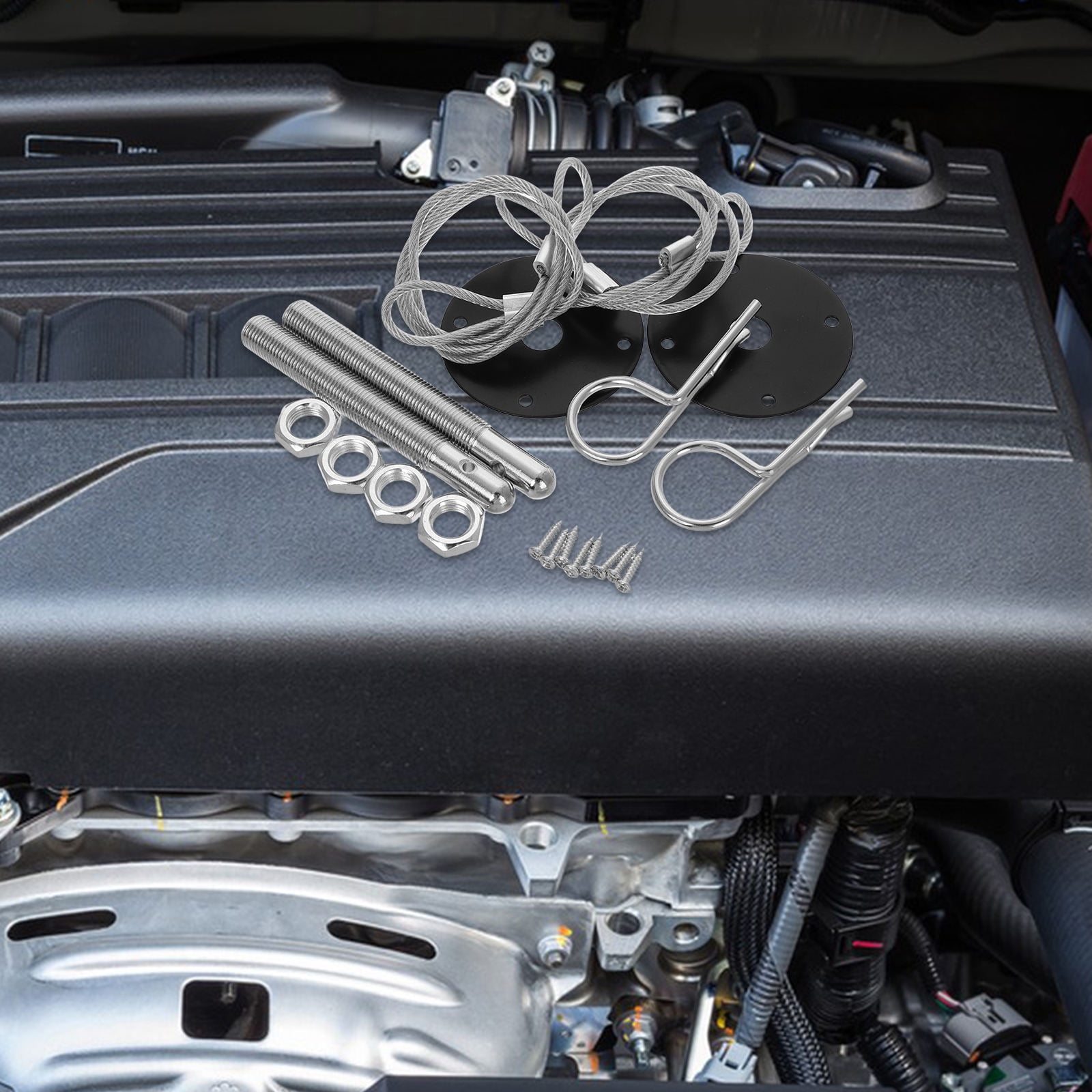 WHAMVOX 1 Set Versatile Hood Pins Kit for Cars Vehicle Universal Hood ...