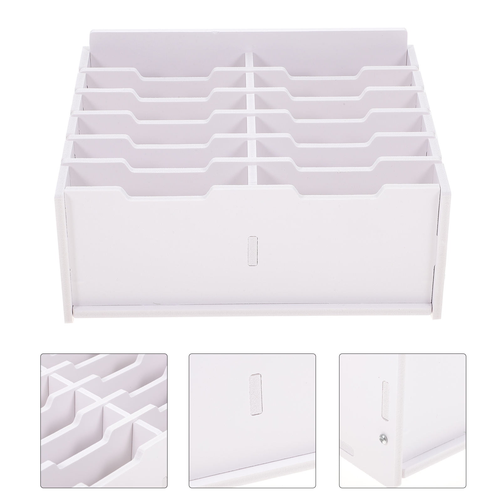 WHAMVOX 1 Set Wooden Multi-Grid Box for Mobile Repair Shop with White ...