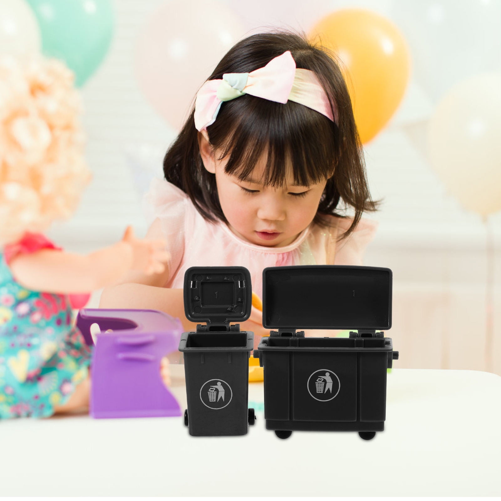 WHAMVOX 1 Set of Doll House Mini Trash Can Miniature Garbage Container ...