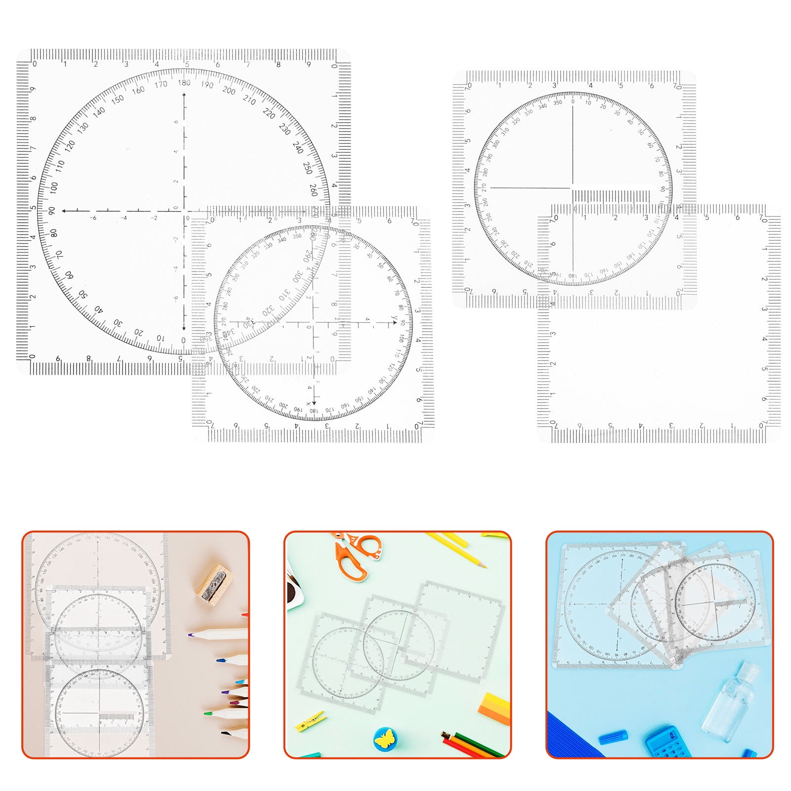 WHAMVOX 1 Set of Math Functions Drawings Template Stencil Plastic ...