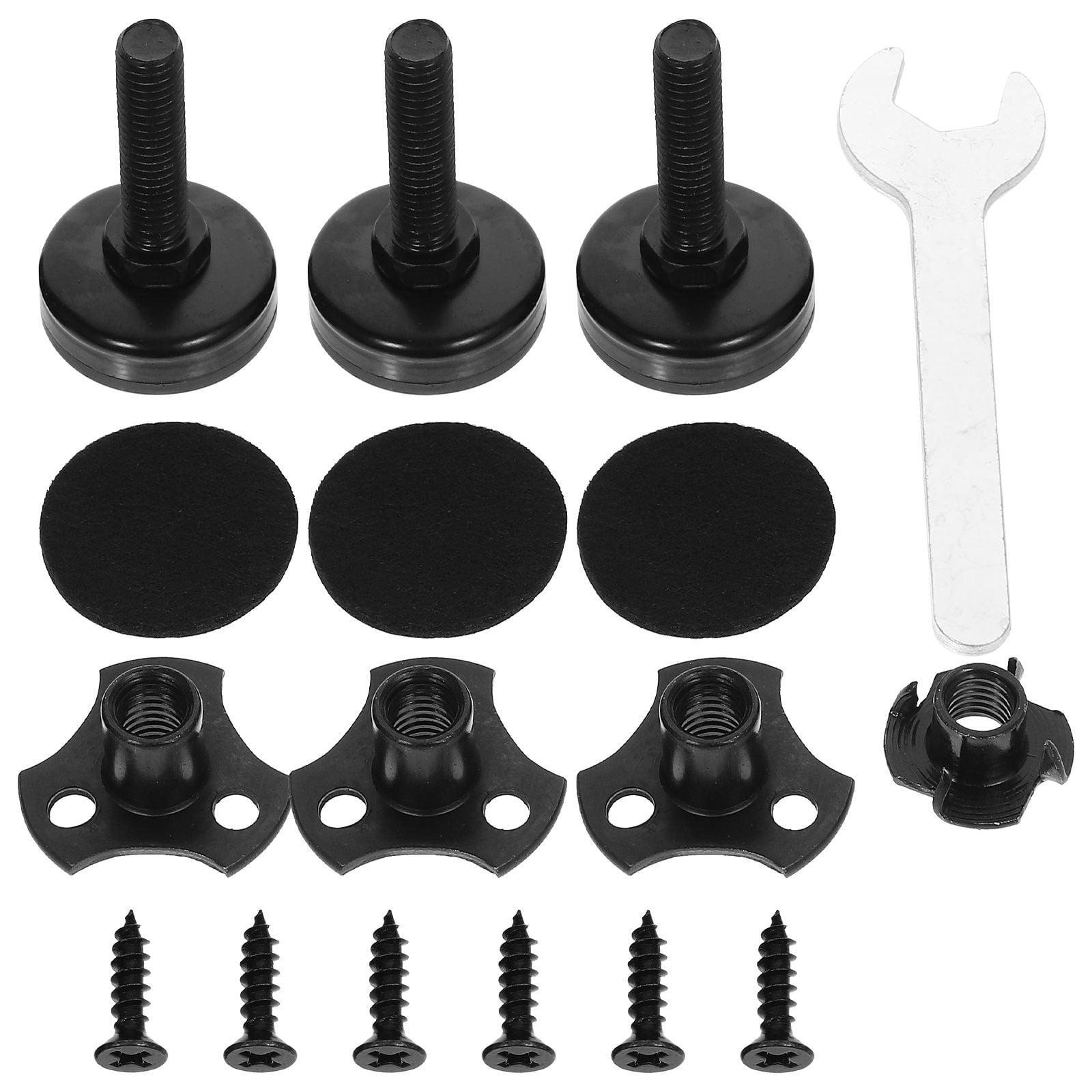 WHAMVOX 1 Set of Screw on Furniture Leveling Feet Adjustable Furniture ...