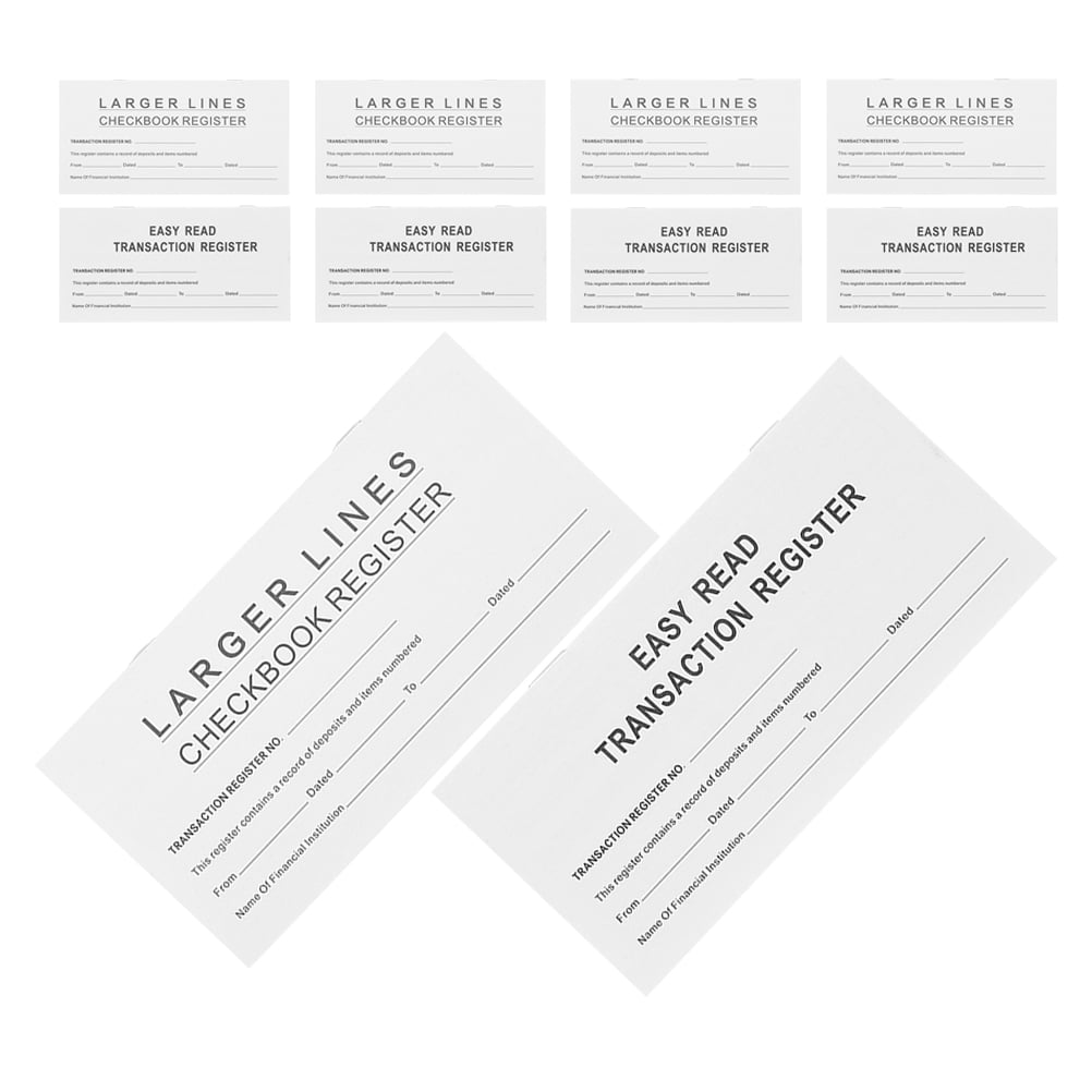 WHAMVOX 10 Books of Blank Checkbook Register Personal Financial Expense ...