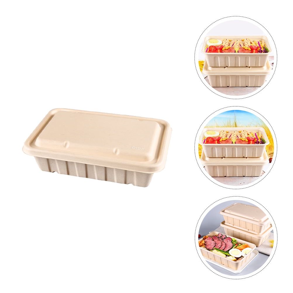WHAMVOX 10 Pcs Boxes Food Storage Container Pulp Box Food Grade Box ...