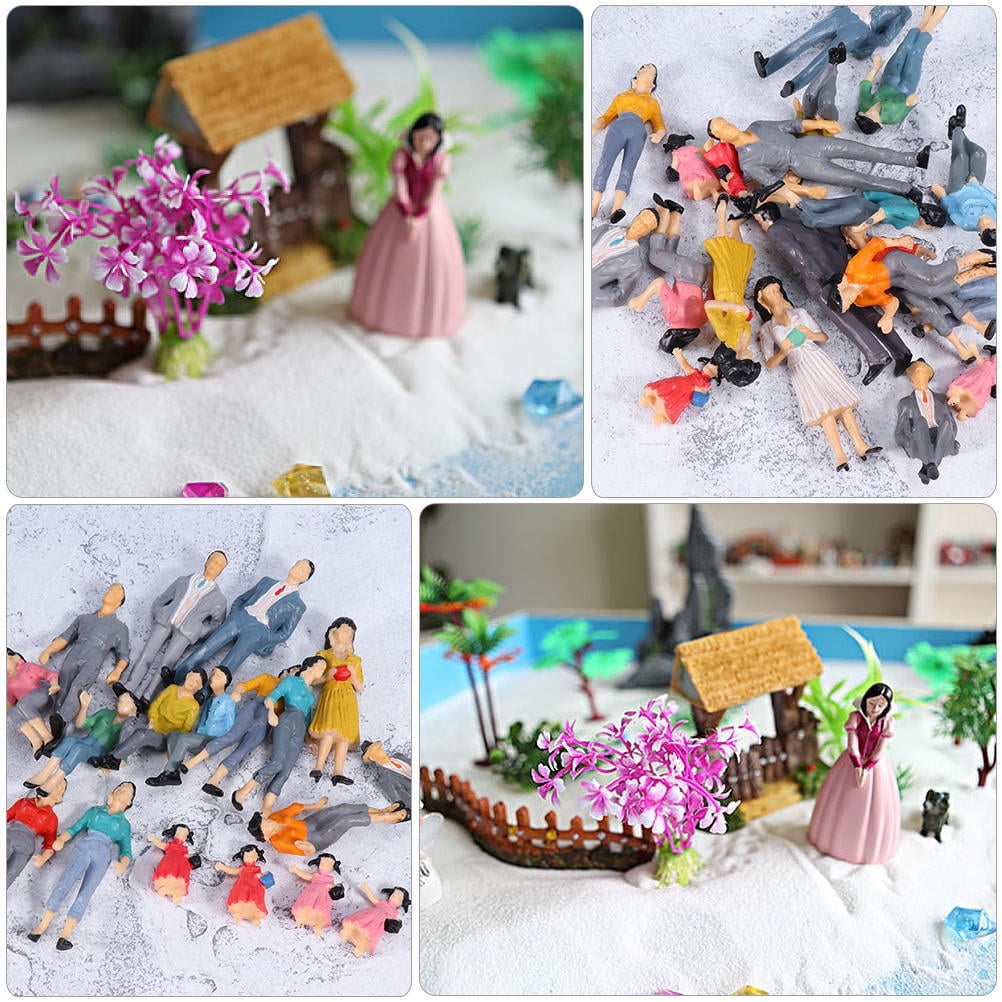 WHAMVOX 10 Pcs Color Model Villain Painted Doll House People Models ...