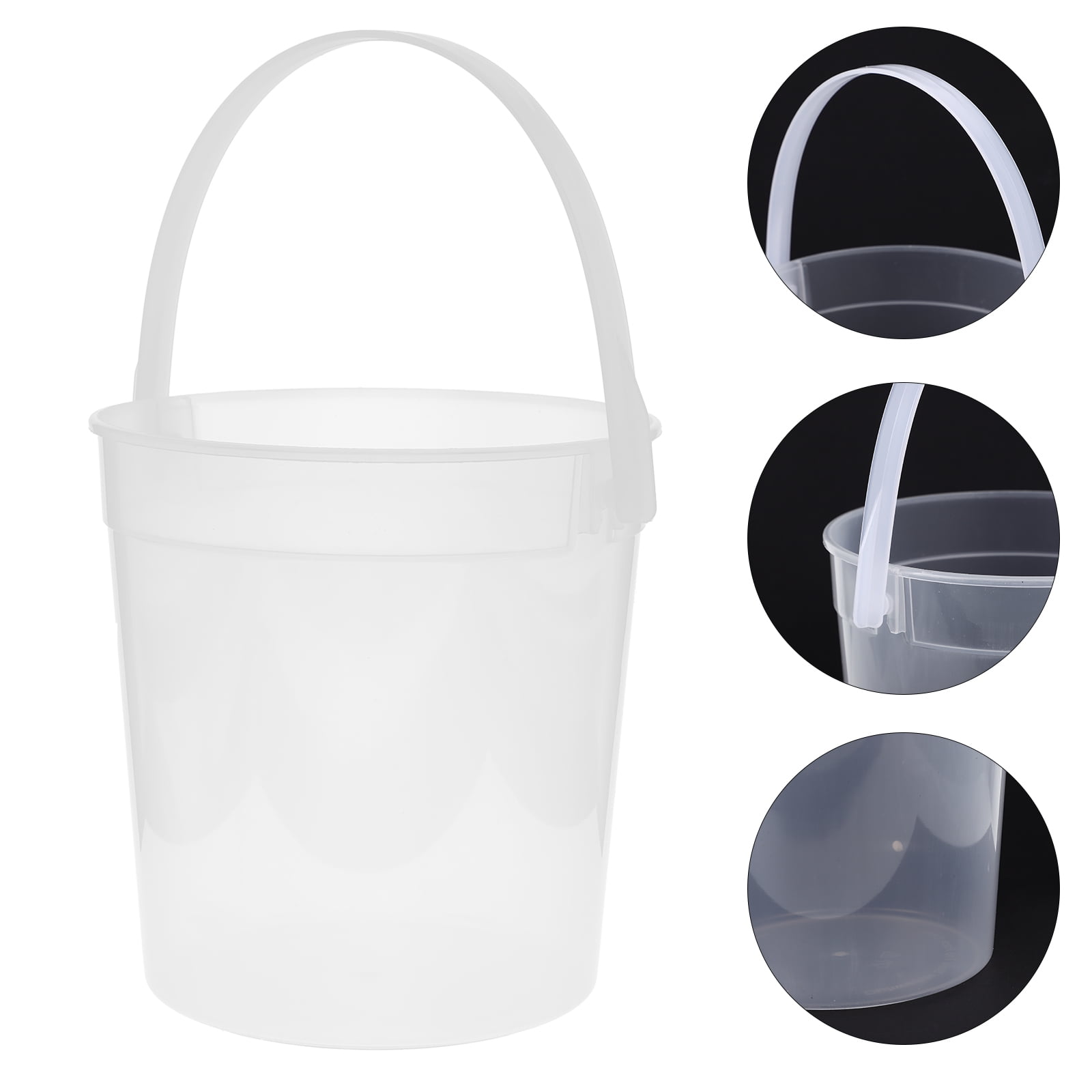 WHAMVOX 10 Pcs Container Clear Transparent Bucket Without Lid 11.8X20CM ...
