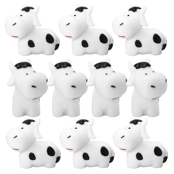 WHAMVOX 10 Pcs Cow Cake Decorations Tiny Cows Topper Miniature Garden ...