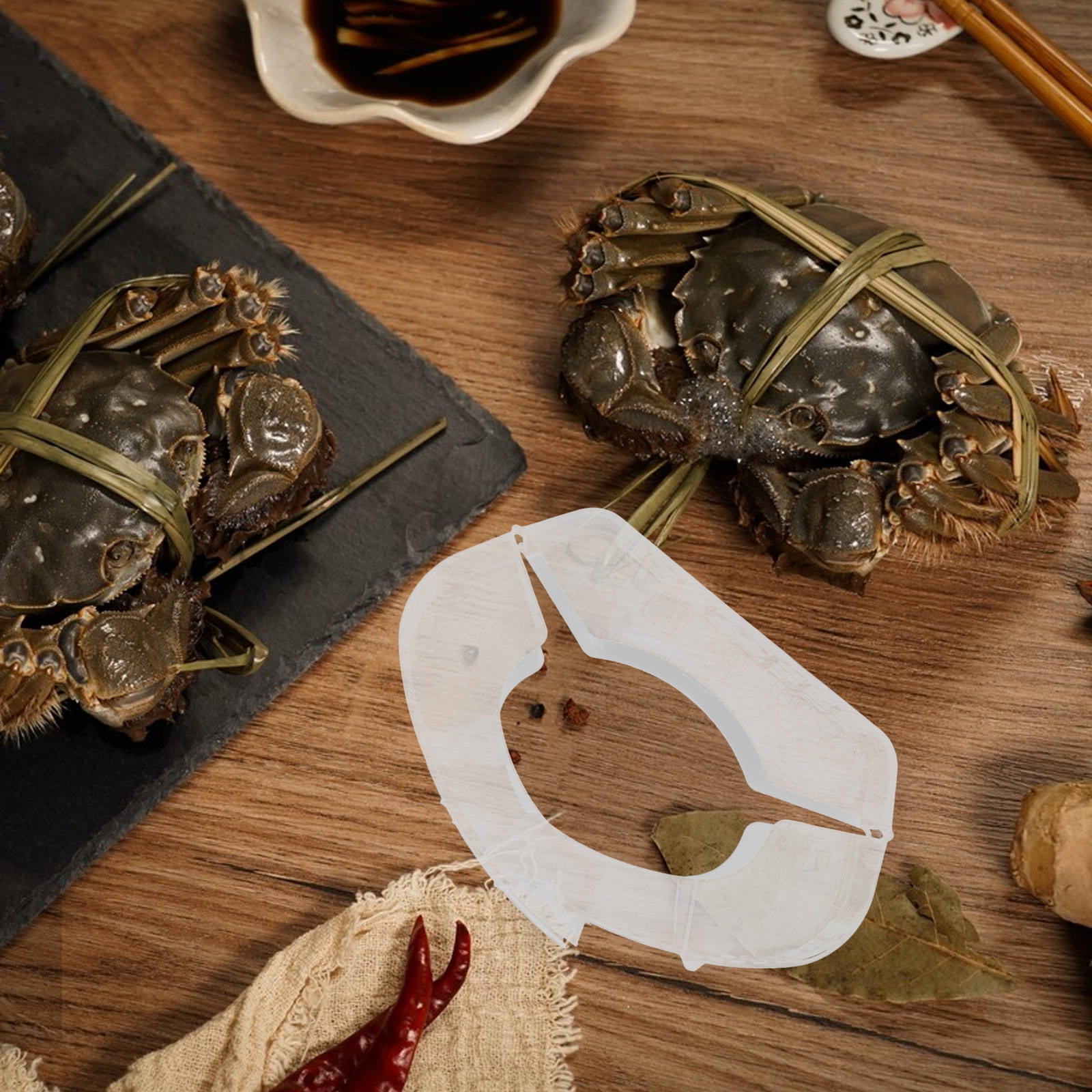 WHAMVOX 10 Pcs Crab Packaging Box Hairy Crab Quick Wrap Device Clear ...