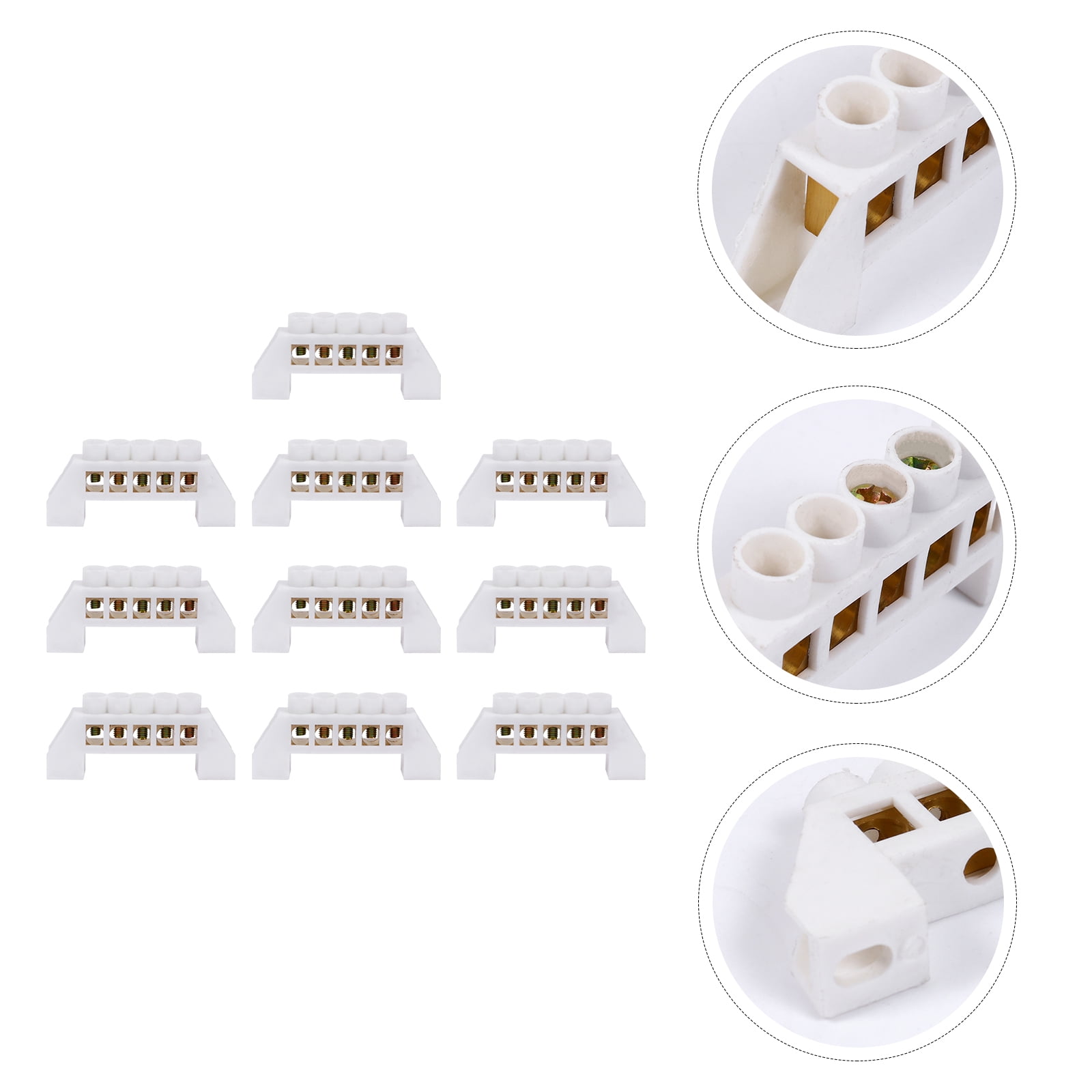 WHAMVOX 10 Pcs Crimp Terminal Electrical Bridge Terminals Safe Tool ...