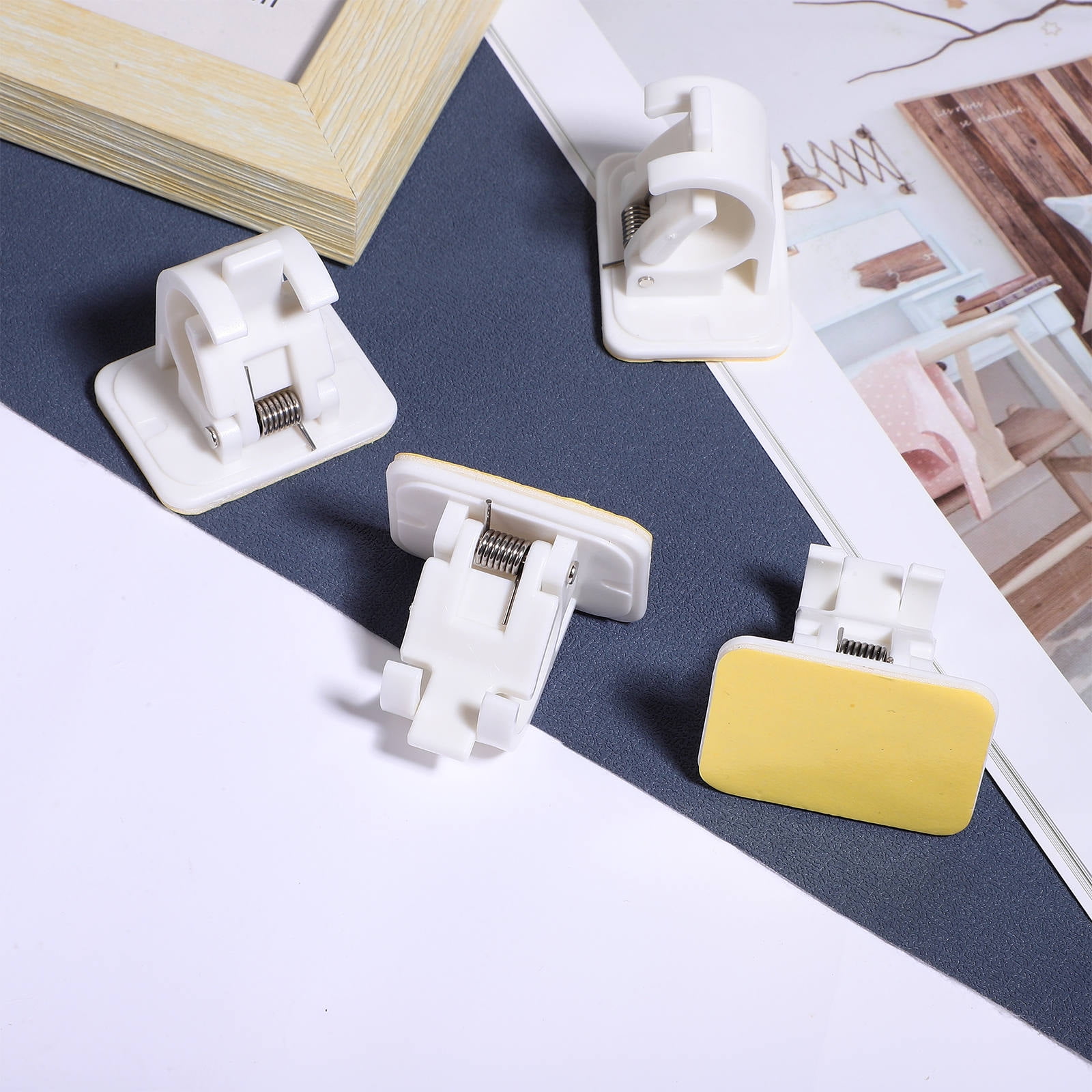 WHAMVOX 10 Pcs Curtain Rod Holder Fixed Pole Bracket High Hardness ...