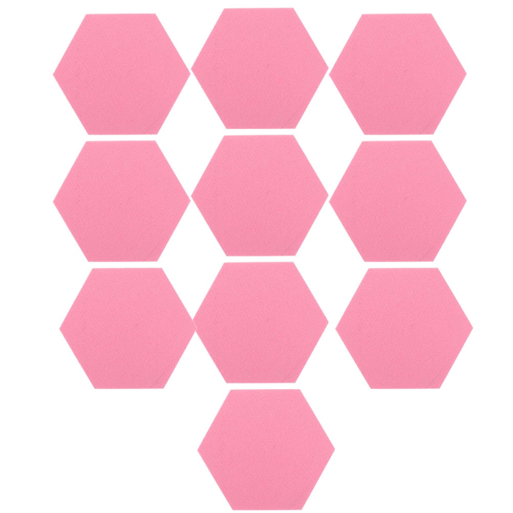WHAMVOX 10 Pcs Felt Backdrop Wall Sticker Bulletin Boards Office Pink ...