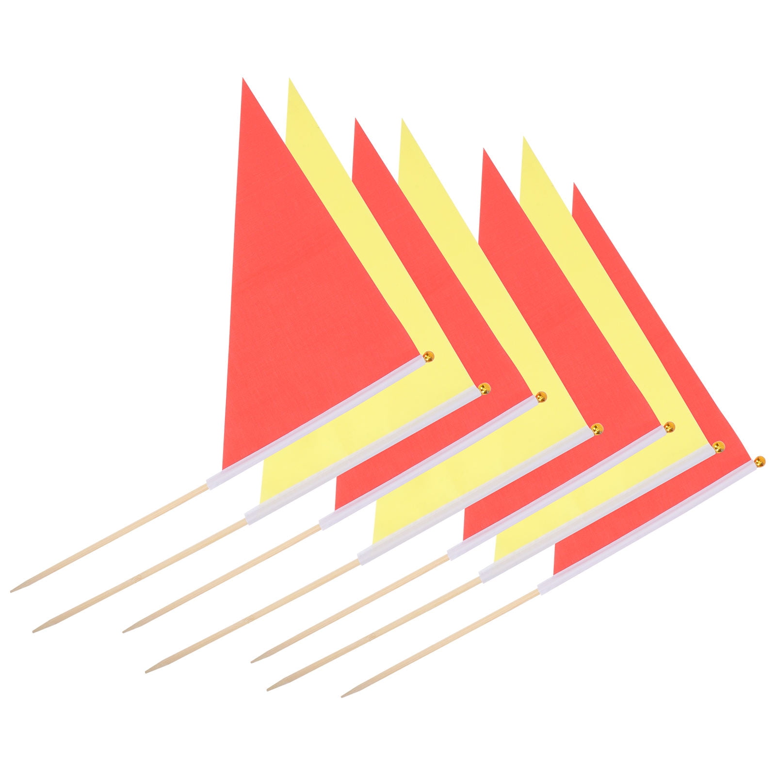 HEANUJJ 10Pcs Outdoor Landscape Flags Red and Yellow Marking Flags with ...