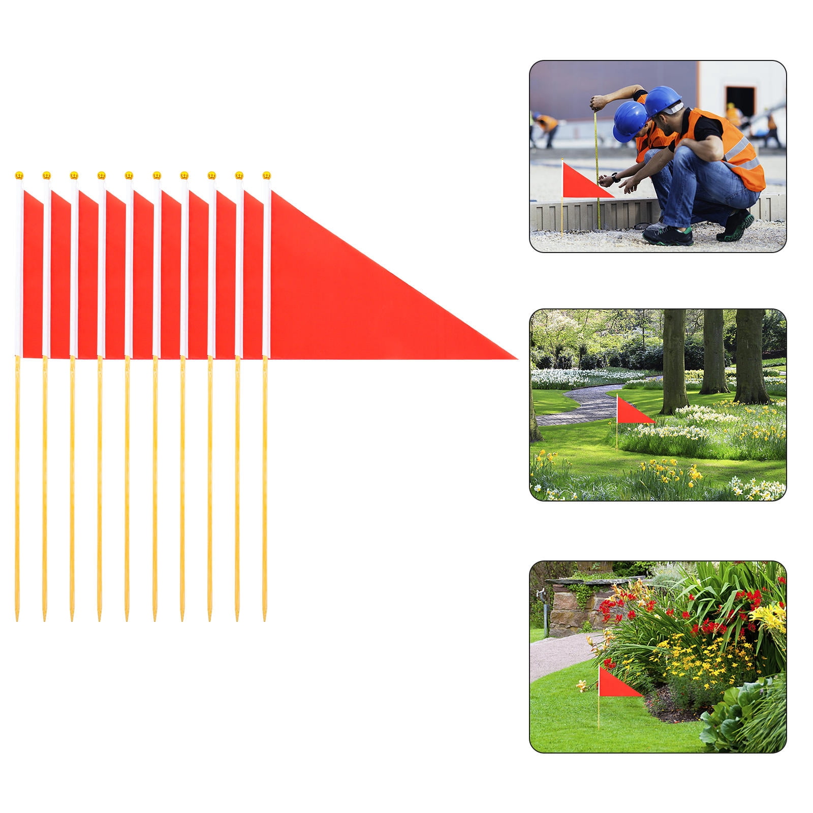 WHAMVOX 10 Pcs Golf Lawn Flag Triangular Flags Courtyard Tent Child ...