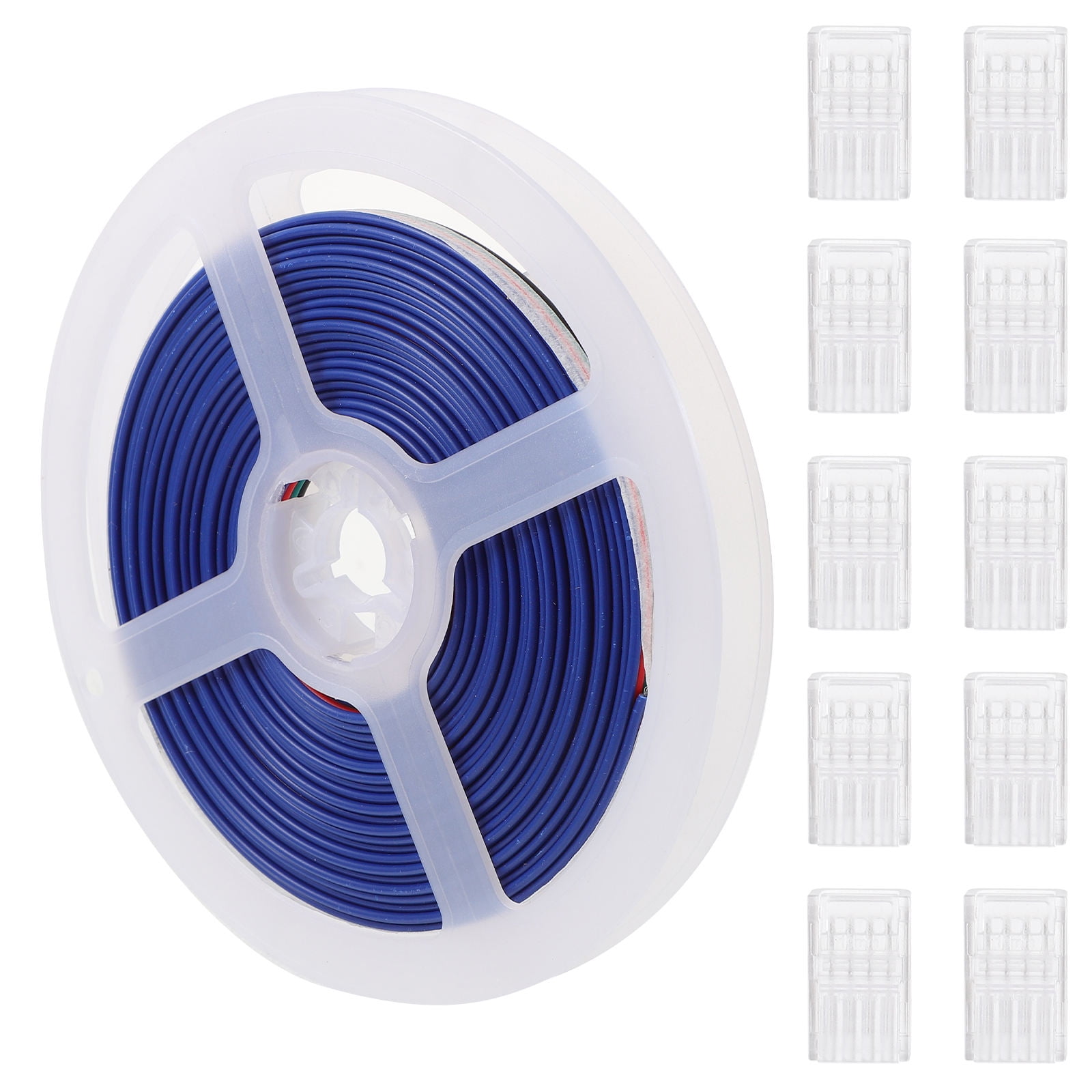 WHAMVOX 10 Pcs Light Strip Adapter Connector LED Connectors 4 Pin RGB ...