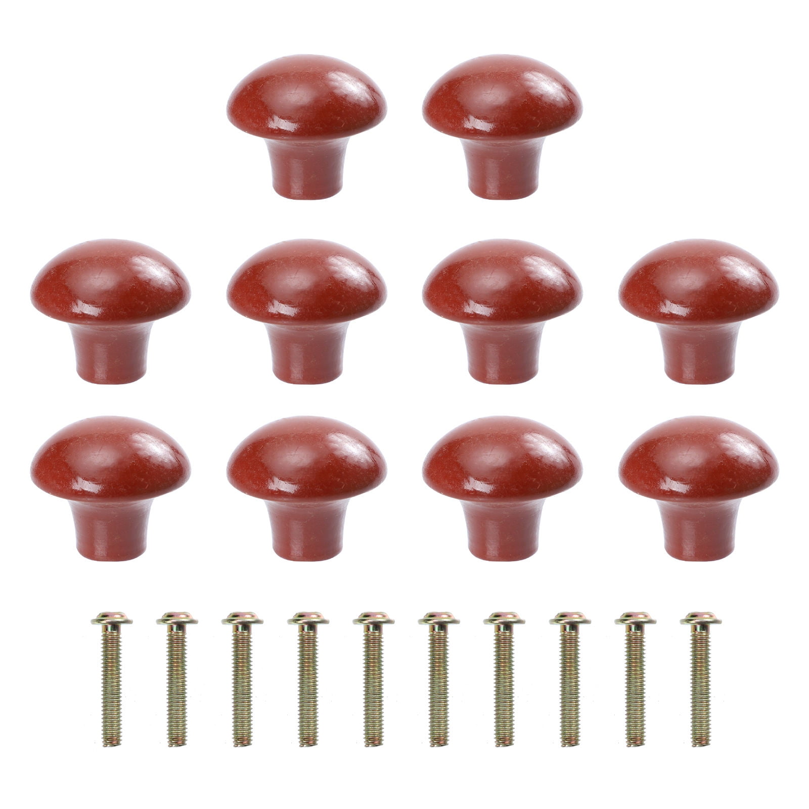 WHAMVOX 10 Pcs Mushroom Head Handle Drawer Handles Cupboard Knobs ...