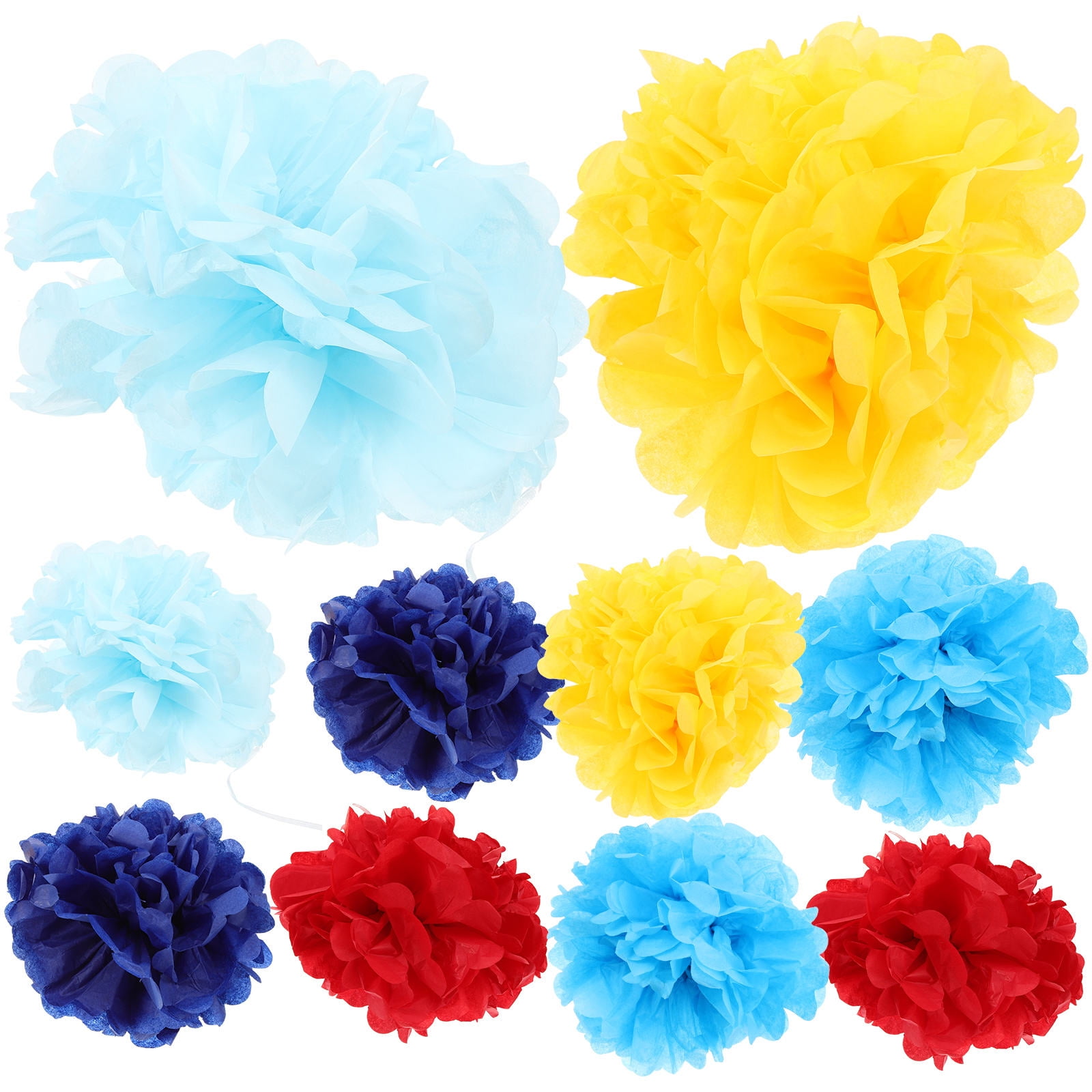 WHAMVOX 10 Pcs Paper Flower Ball Decoration Flowers Crafts Tissue ...