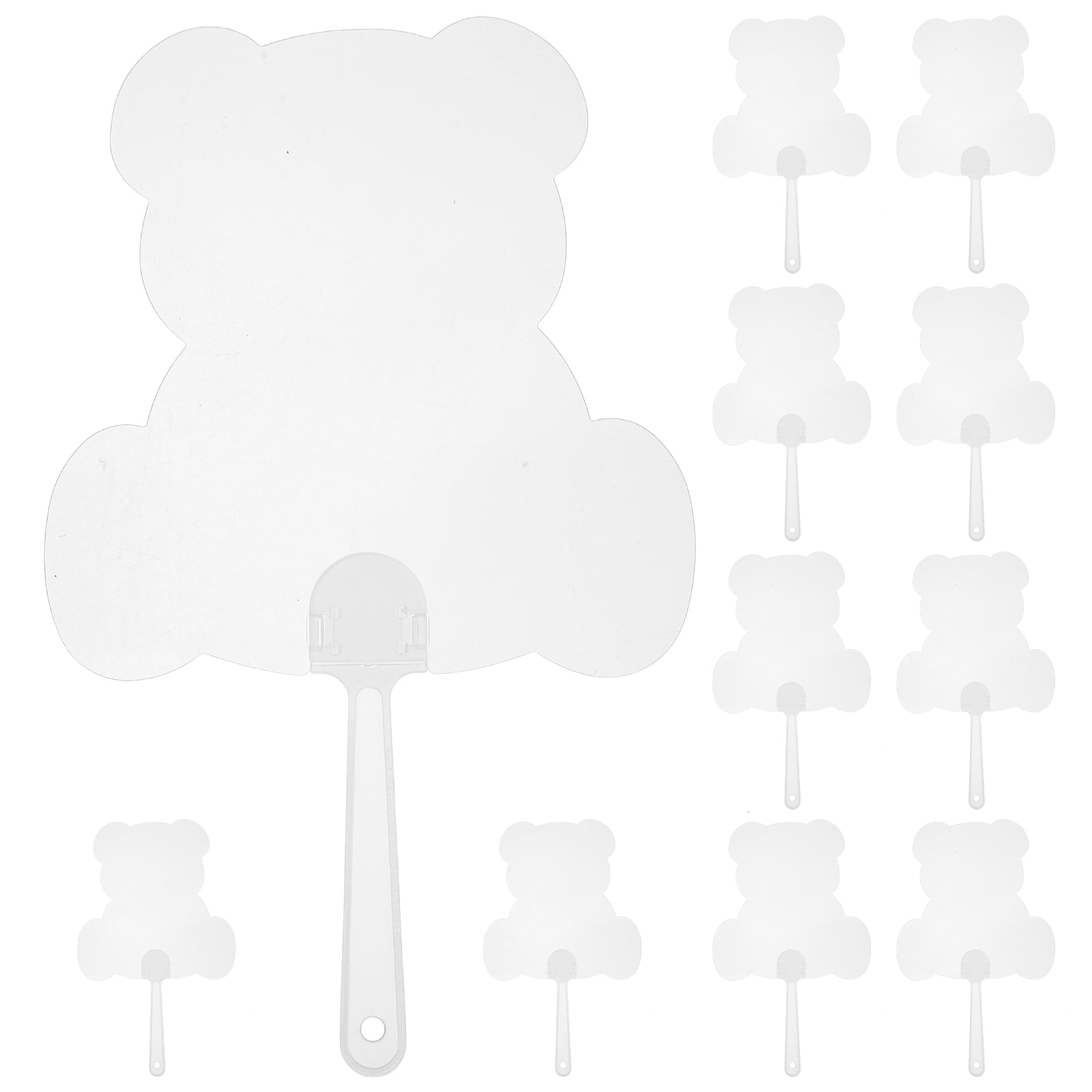 WHAMVOX 10 Pcs Party Graffiti Fan Clear Drawing Fans Child - Walmart.com