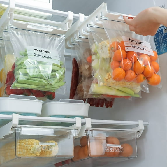 WHAMVOX 10 Pcs Plastic Bag Fridge Storage Refrigerator Hanger Holder ...