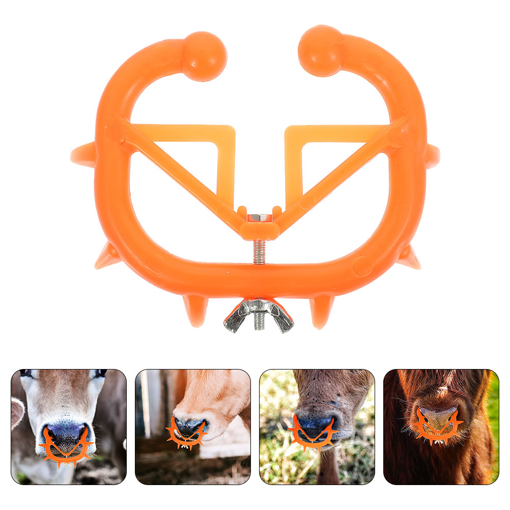 WHAMVOX 10 Pcs Portable Calf Nose Clip Cow Livestock Farm Tool Orange ...