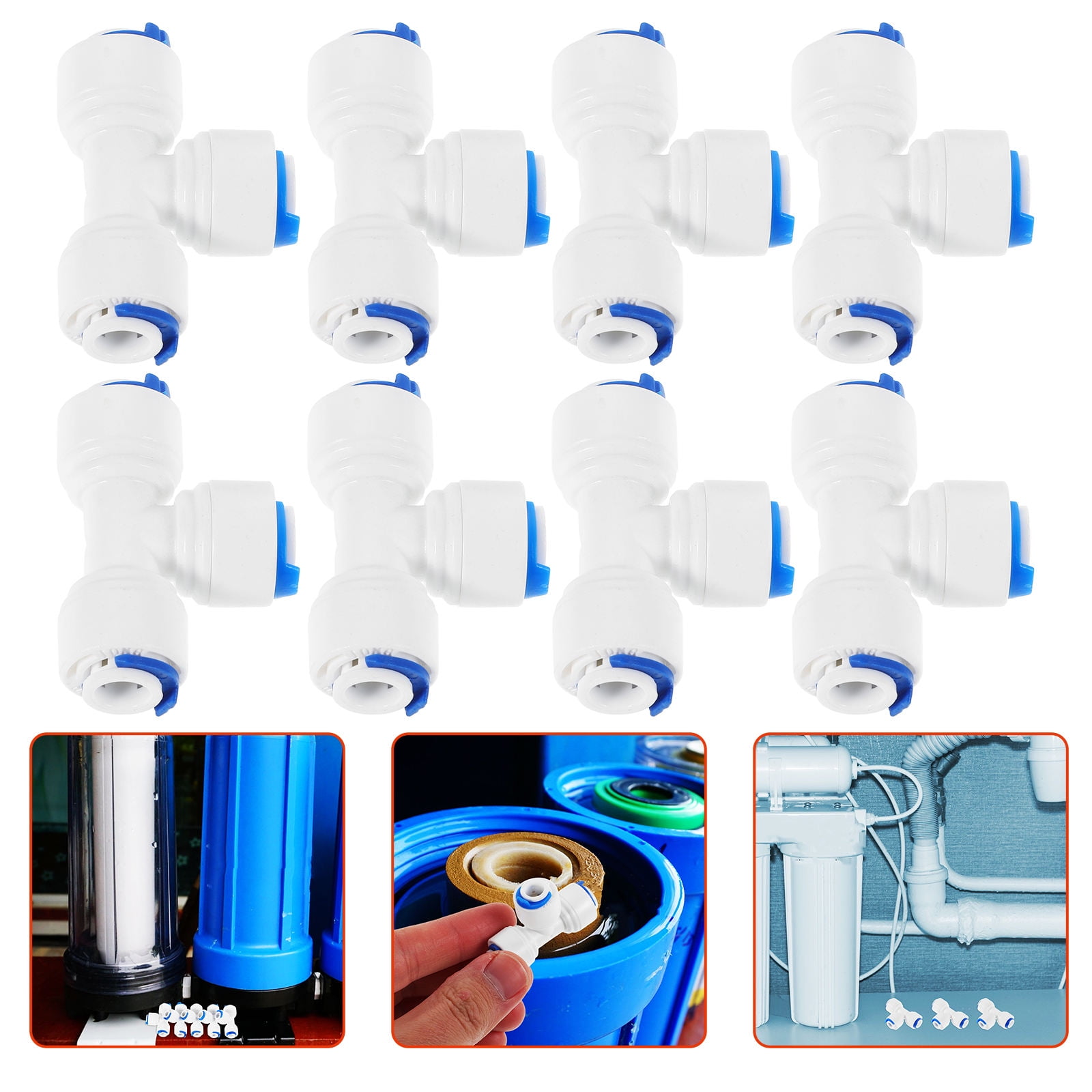 WHAMVOX 10 Pcs Quick Connect Water Pipe Connector Drip Irrigation ...