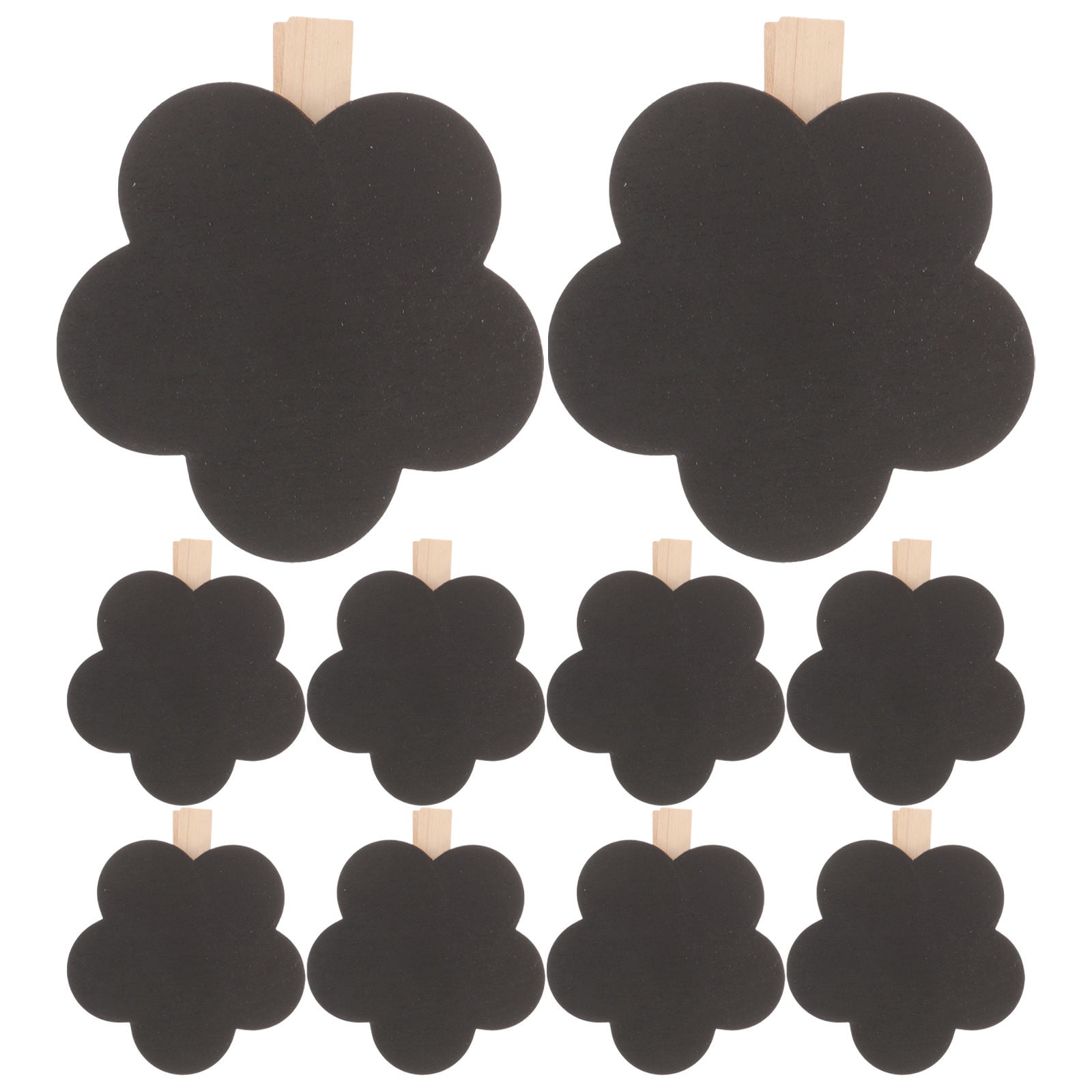 WHAMVOX 10 Pcs Shaped Hanging Chalkboard Signs Tabletop Labels Black ...