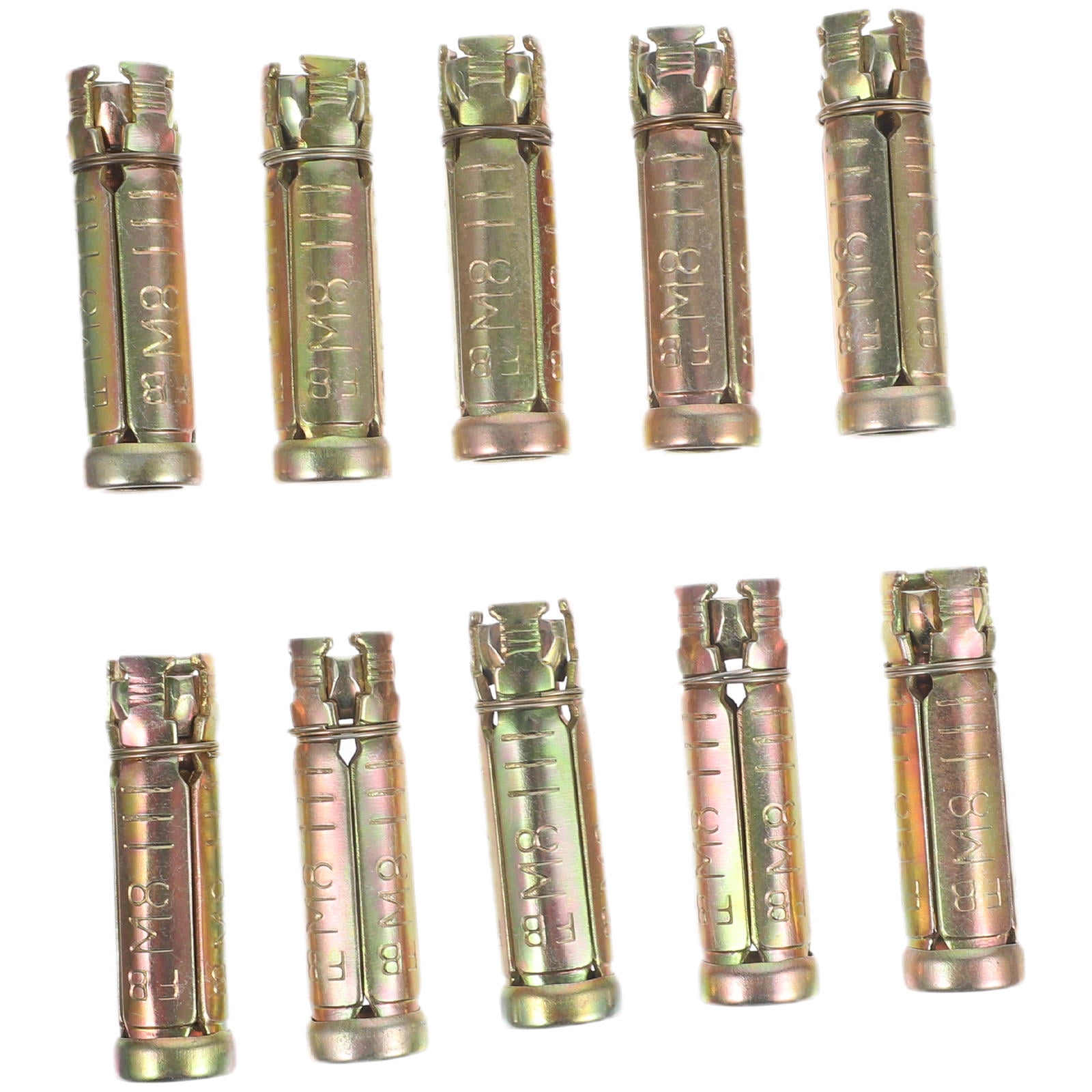 HOOWIFFY 10Pcs Steel Concrete Knurled Drop in Anchors for Household ...