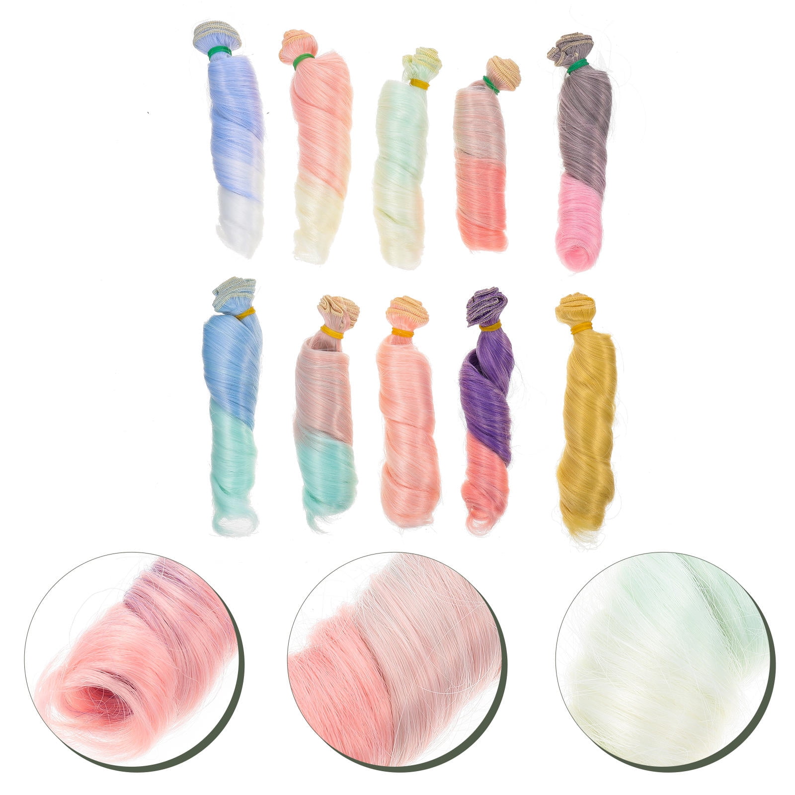 WHAMVOX 10 Pcs Wigs for Lace Doll Wig Doll Hairpiece 15X3cm - Walmart.com