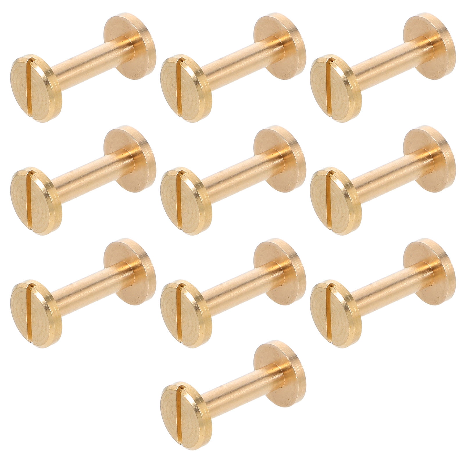 WHAMVOX 10 Sets Brass Binding Screws and Rivets for Belts and Purses ...