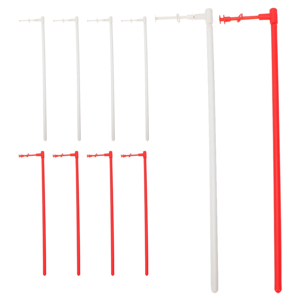 SEWCHICS Garden Windmill Parts Sturdy Pinwheel Rods Red Plastic 10Sets ...
