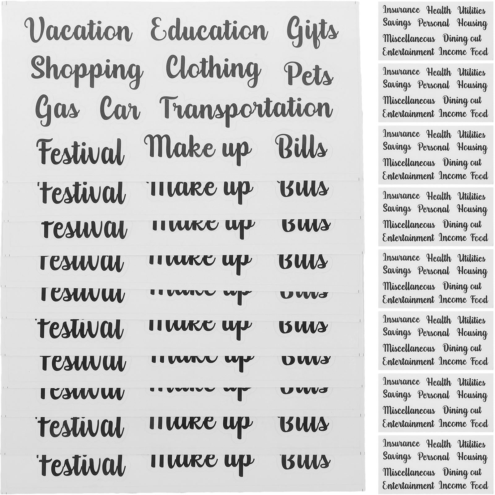 WHAMVOX 10 Sets of Multi-function Budget Stickers Classifying Cash ...