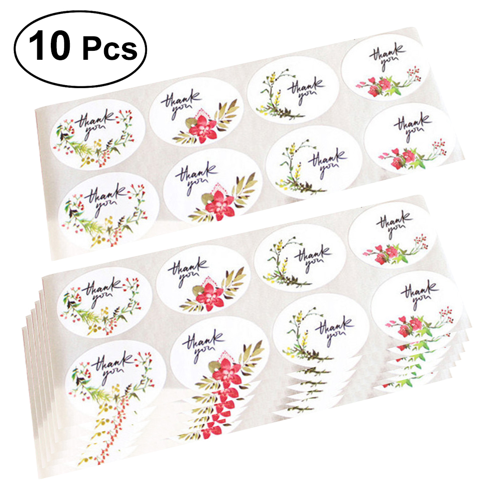 WHAMVOX 10 Sheet Baking Decorative Stickers Packing Sealing Food ...
