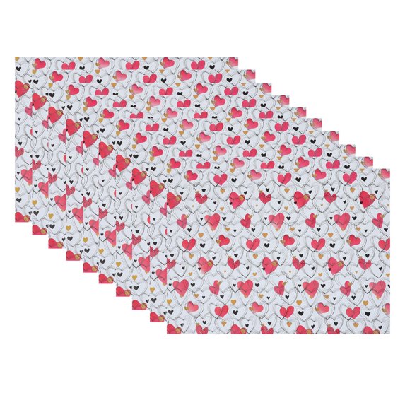 WHAMVOX 10 Sheets Craft DIY Wrapping Paper Valentine's Day Themed Gift ...