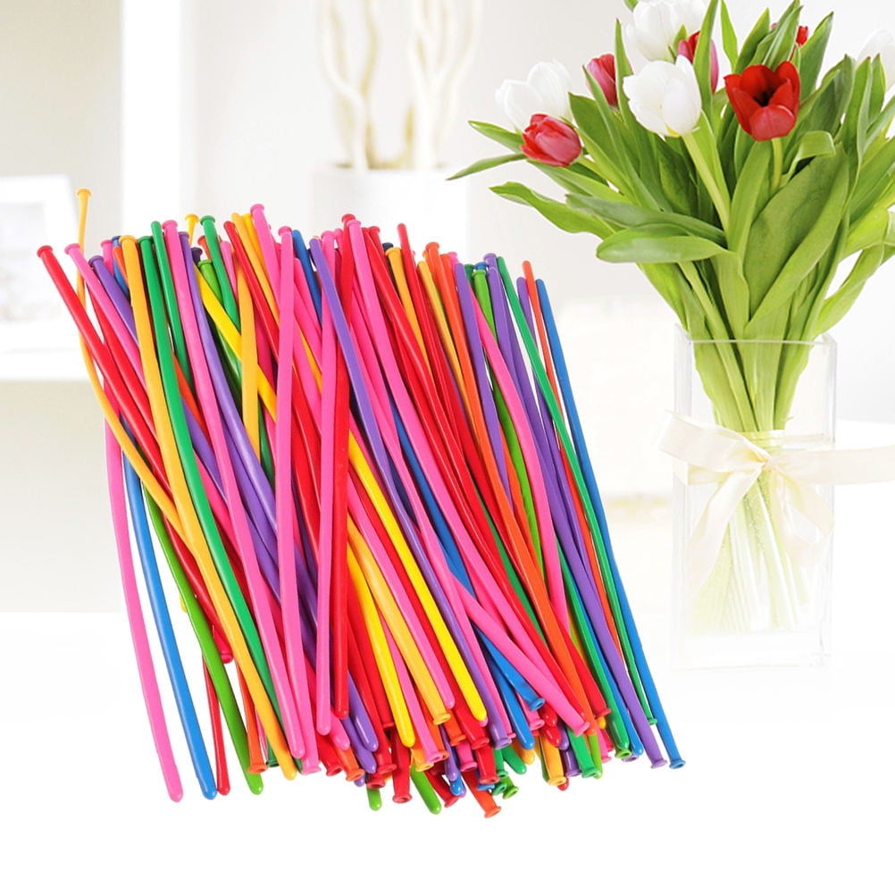 WHAMVOX 100 PCS Long Balloon Pump to Inflate Balloons Assorted Color ...