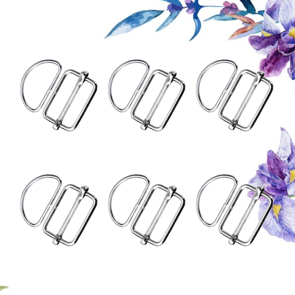 WHAMVOX 100 PCS Roller Belt Buckle Coat Fixing D Ring Buckles Silver ...