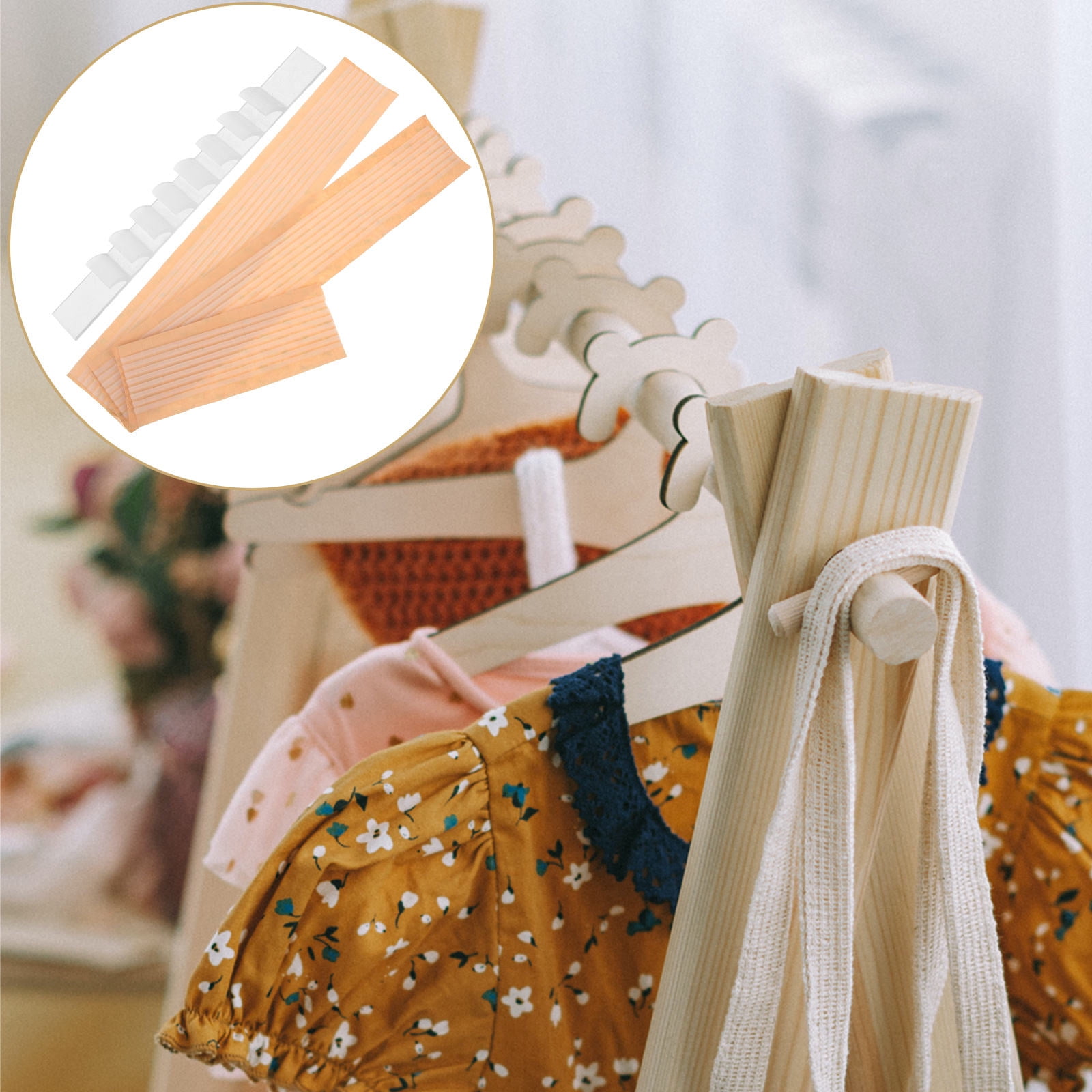 WHAMVOX 100 Pcs Anti-skid Hanger Strips Rack Clothes Hanging Clothing ...