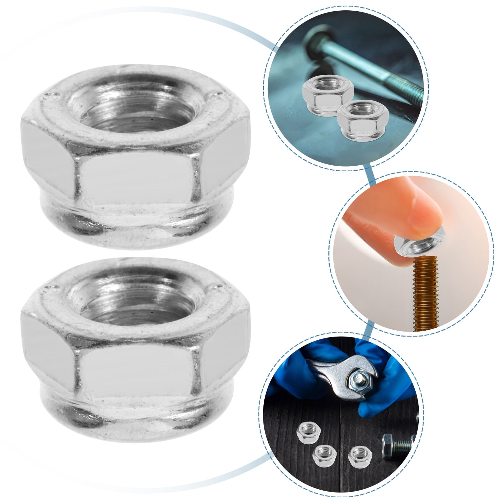 WHAMVOX 100 Pcs Fastening Nut Lock Nuts with Insert Locknut - Walmart.com