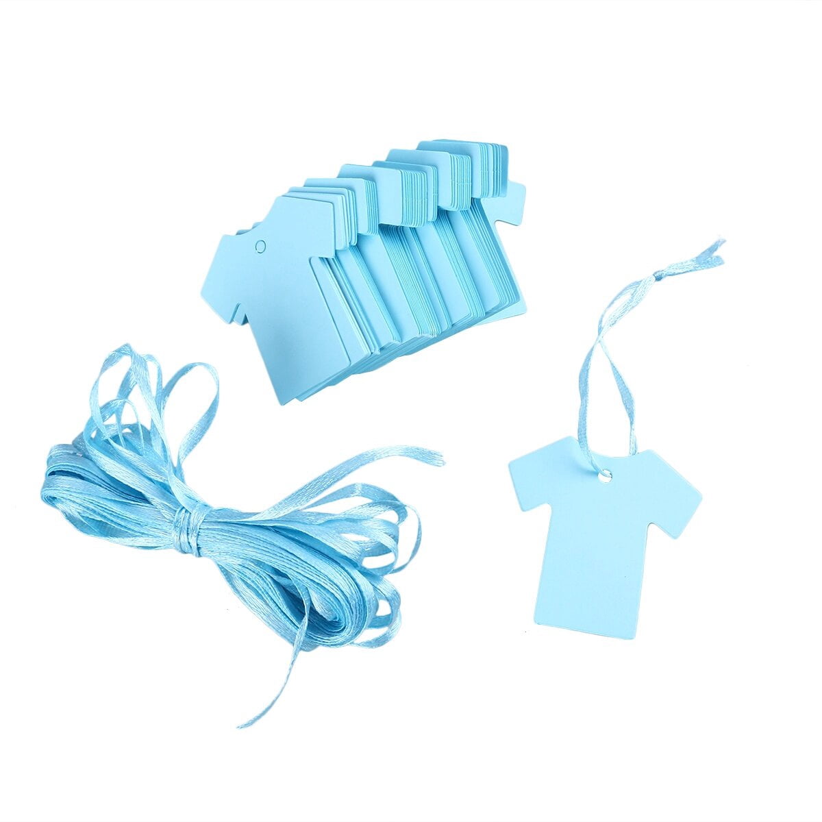WHAMVOX 100 Pcs Gift Tag Paper Tags Cloth Shape Personalized Present ...