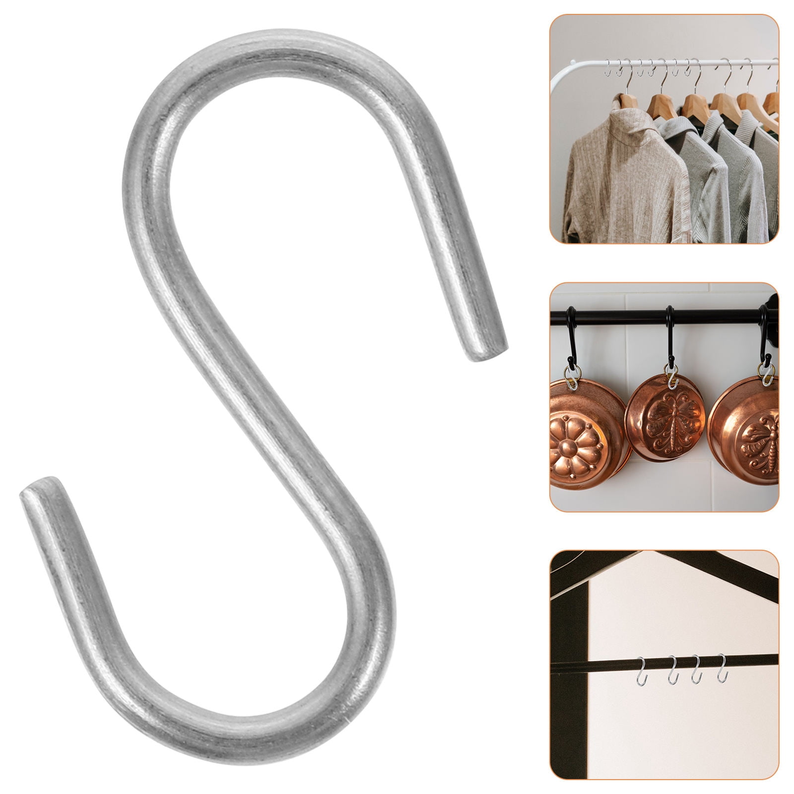 WHAMVOX 100 Pcs Kitchen Hooks for Hanging Back of Door Shaped Curtain ...