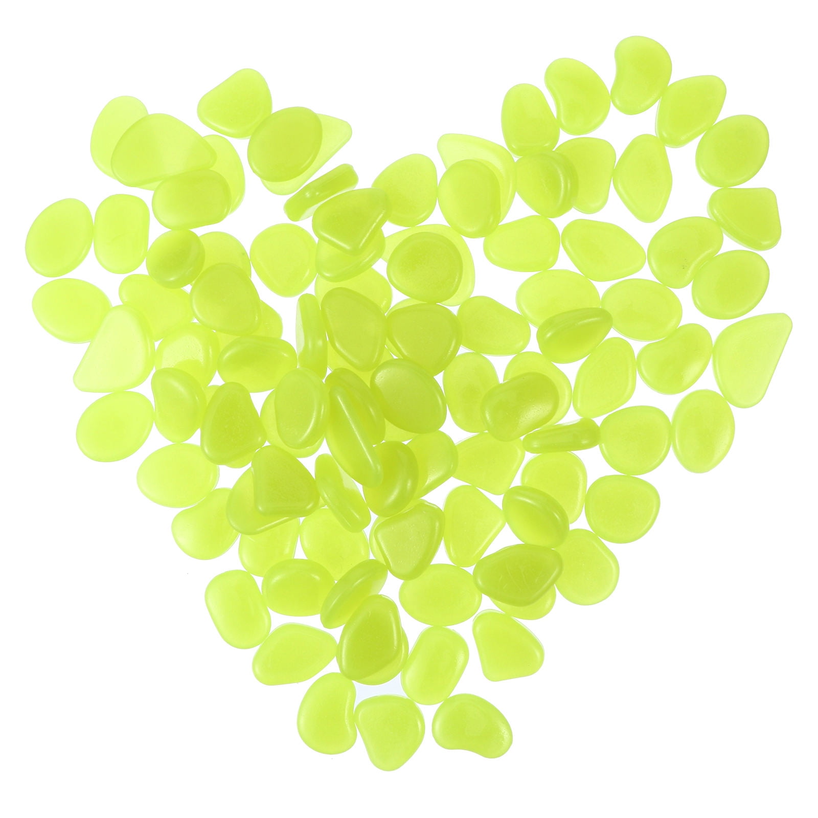 WHAMVOX 100 Pcs Luminous Stone Fluorescent Landscape Rocks Fish Tank ...
