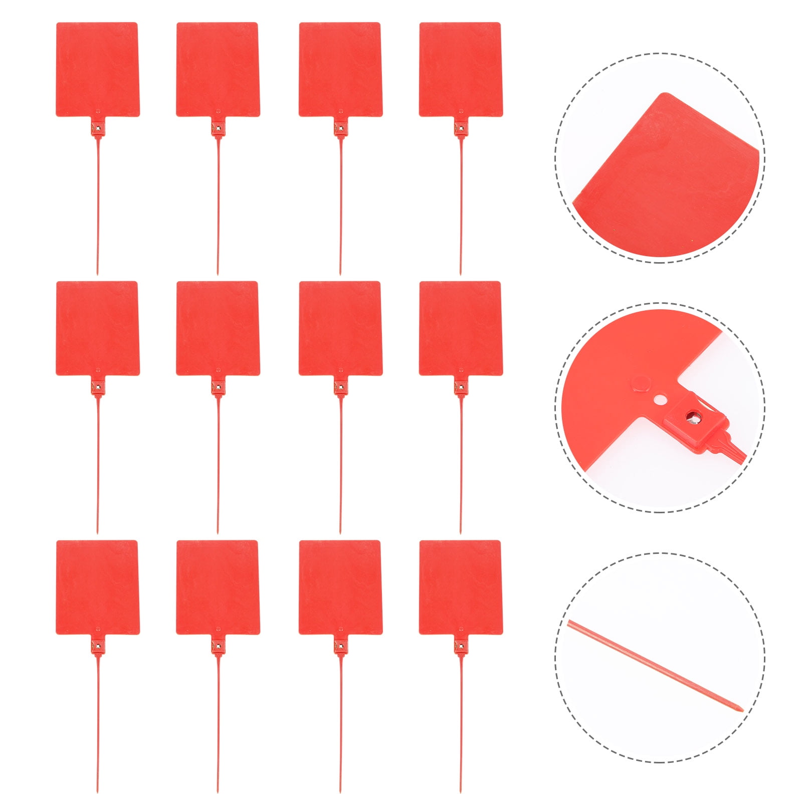 COMPUKAS Cable Tie Red Plastic For Garages Wire Marking Label 100Pack 9 ...