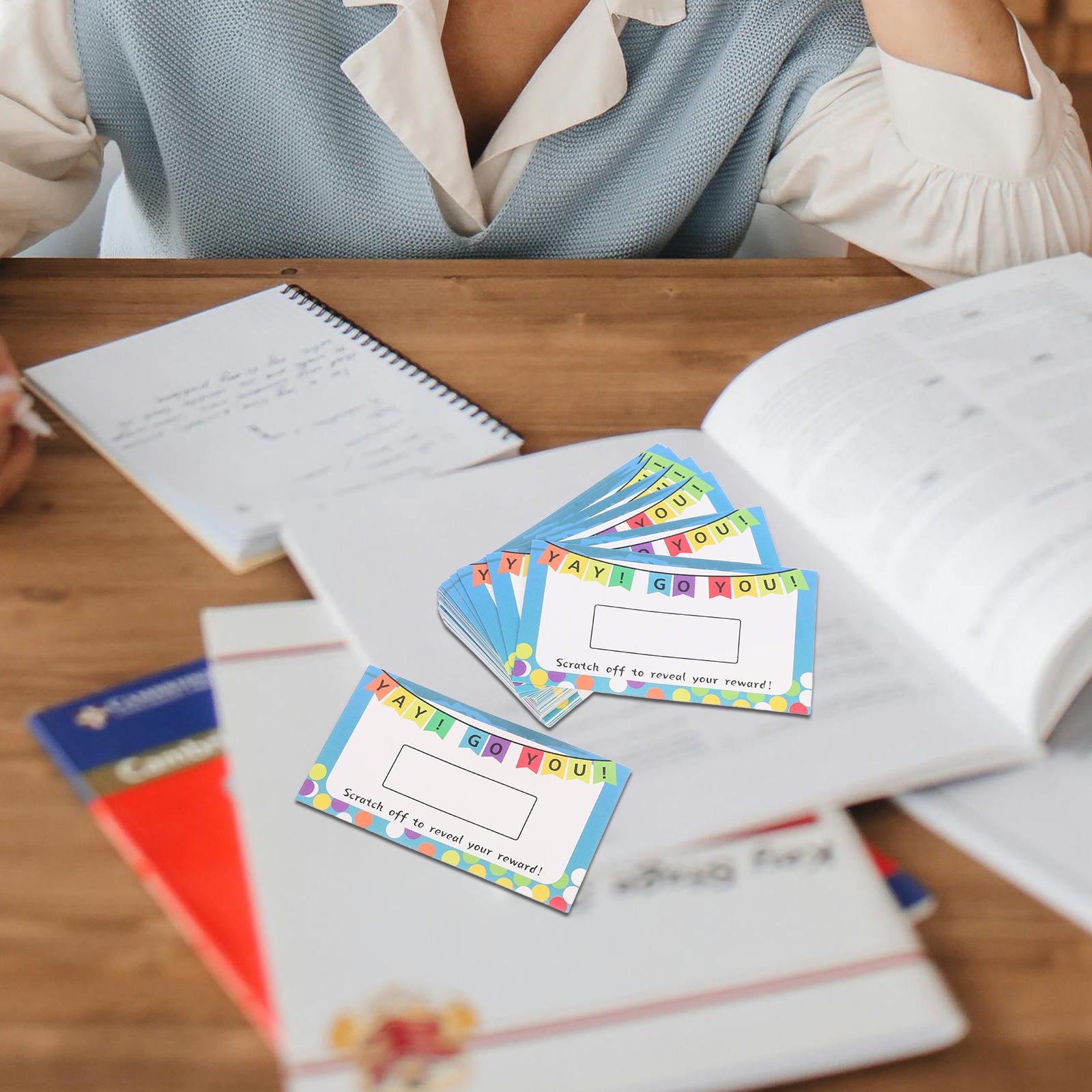 WHAMVOX 100 Pcs Scratch Off Cards Diy Make Your Own Scratch Off Game ...